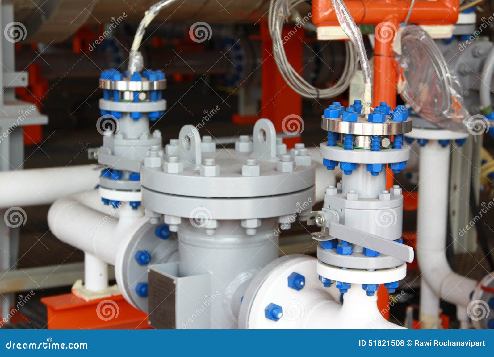 Oil and Gas Processing Plant with Valves Stock Photo - Image of ...