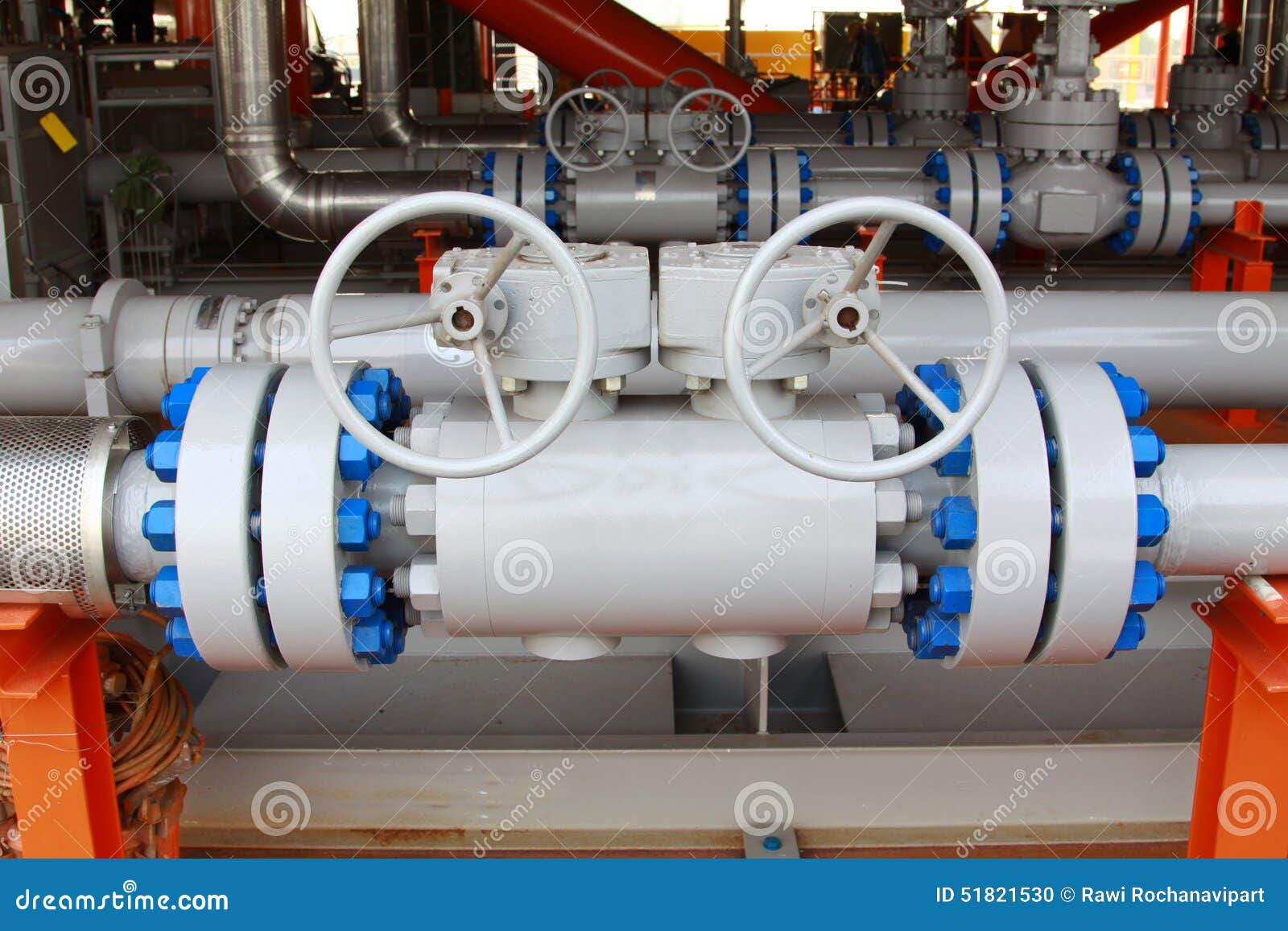 Oil and Gas Processing Plant with Valves Stock Photo - Image of ...