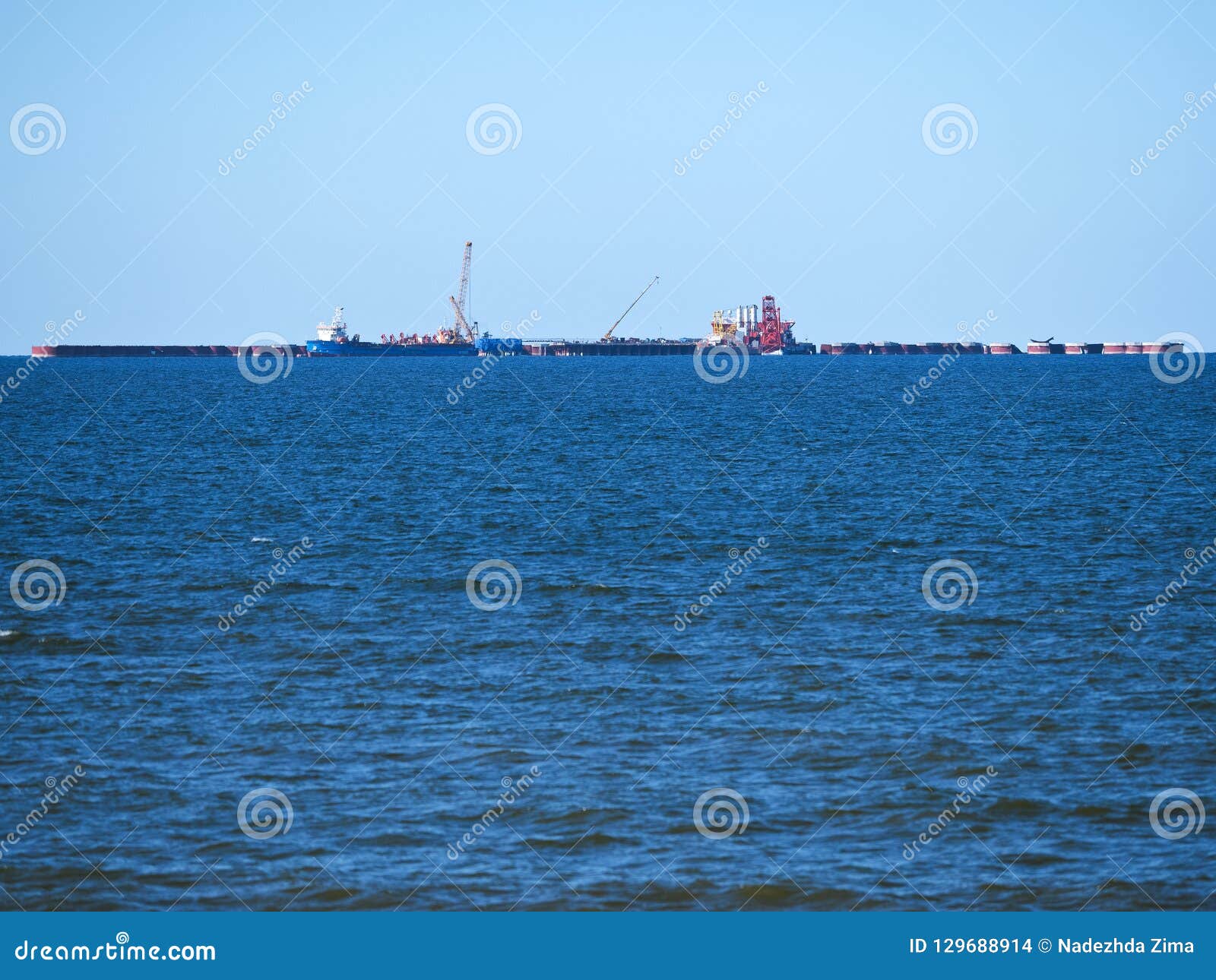 Oil and Gas Production Complex in the Sea, Oil Production at Baltic Sea ...