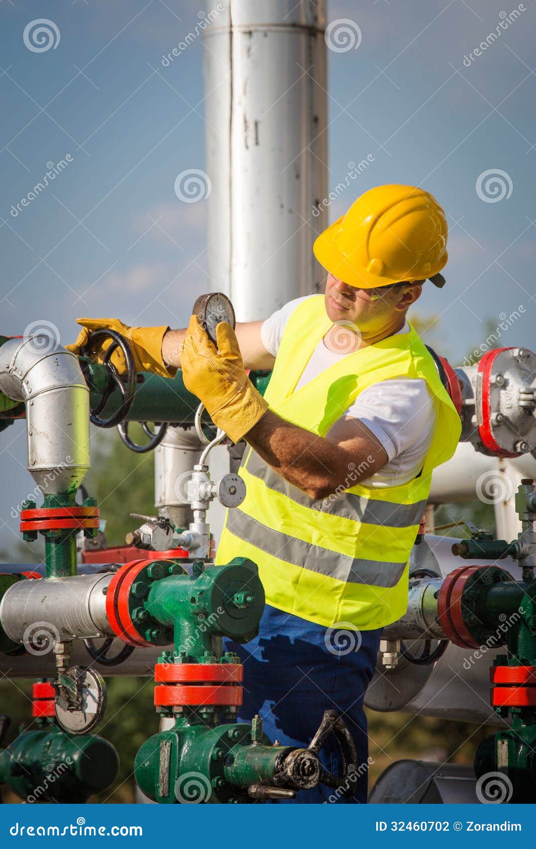 Oil and Gas Production Operator Stock Photo - Image of power, economy ...