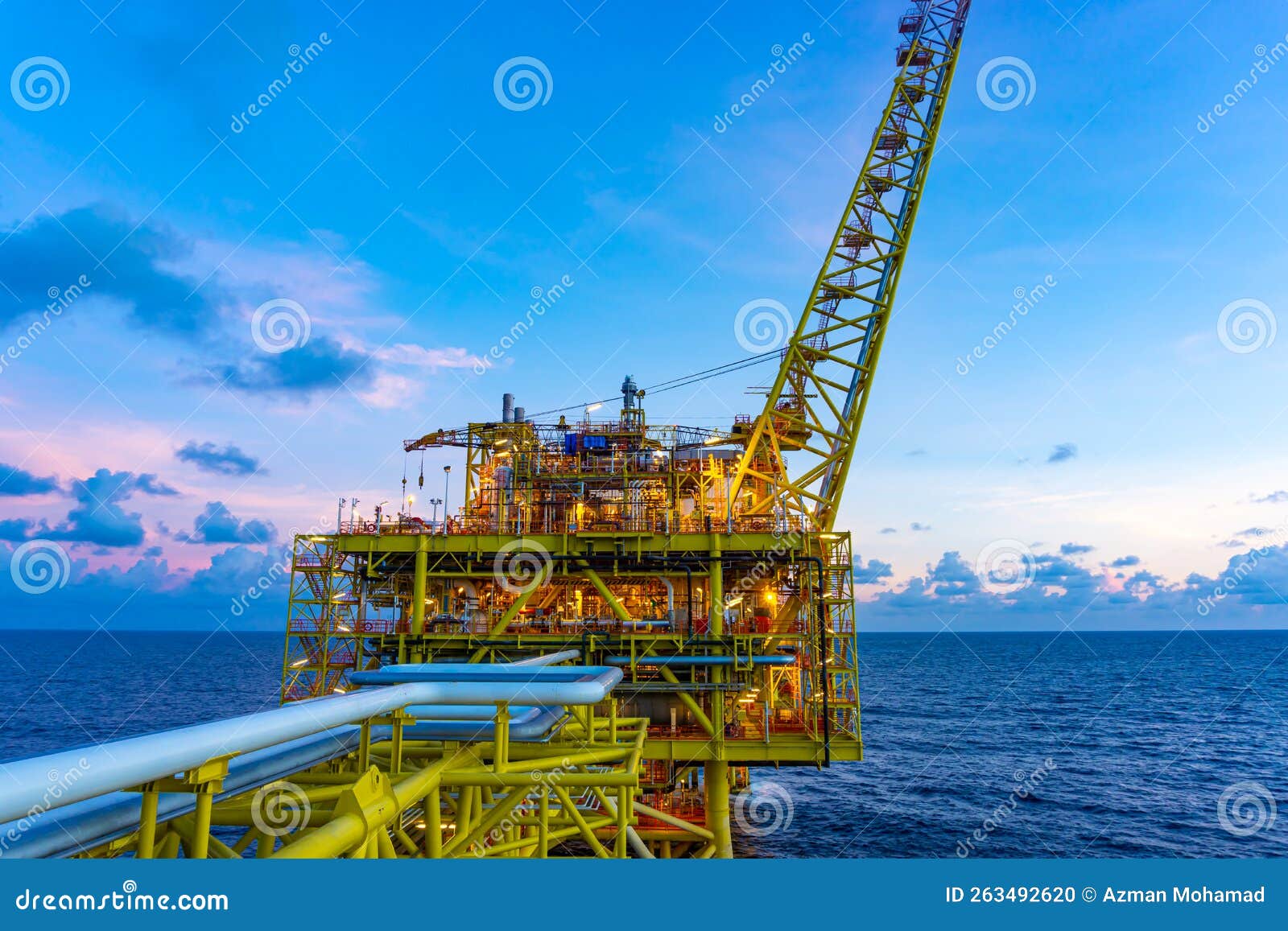 Oil and Gas Tender Platform during Drilling. Editorial Image - Image of ...