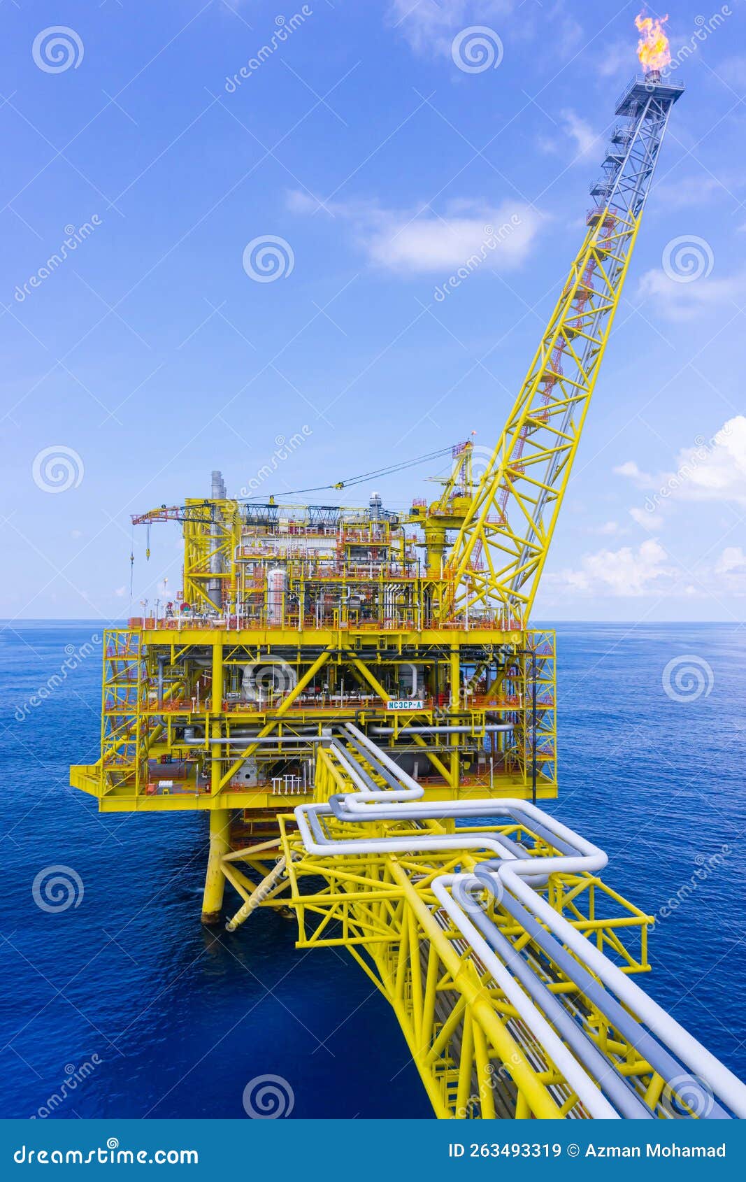 Oil and Gas Tender Platform during Drilling. Editorial Stock Image ...