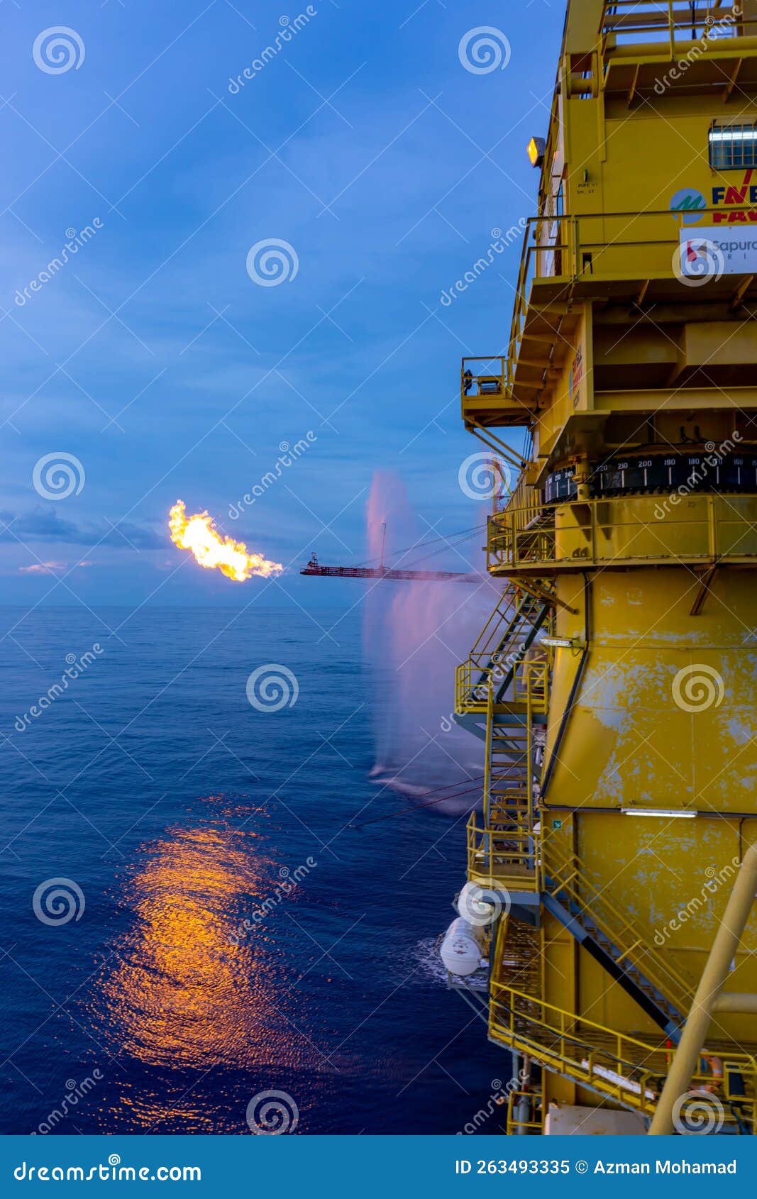 Oil and Gas Tender Platform during Drilling. Editorial Image - Image of ...