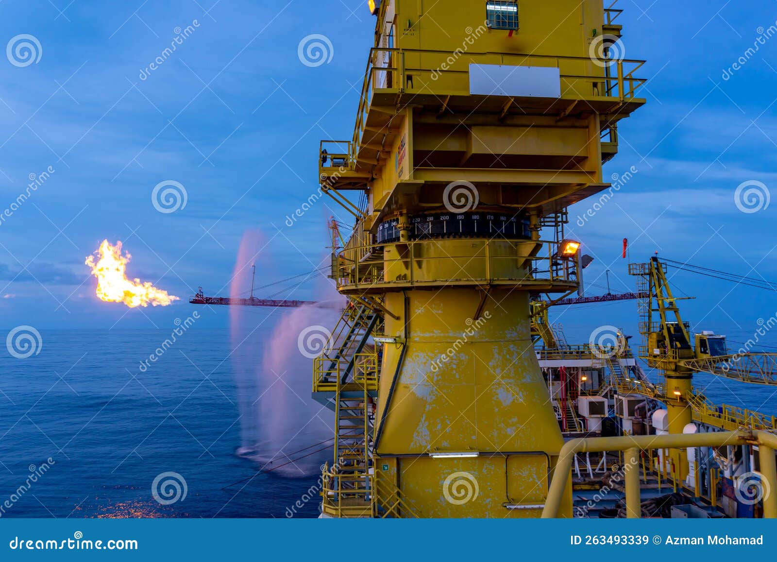 Oil and Gas Tender Platform during Drilling. Editorial Stock Image ...