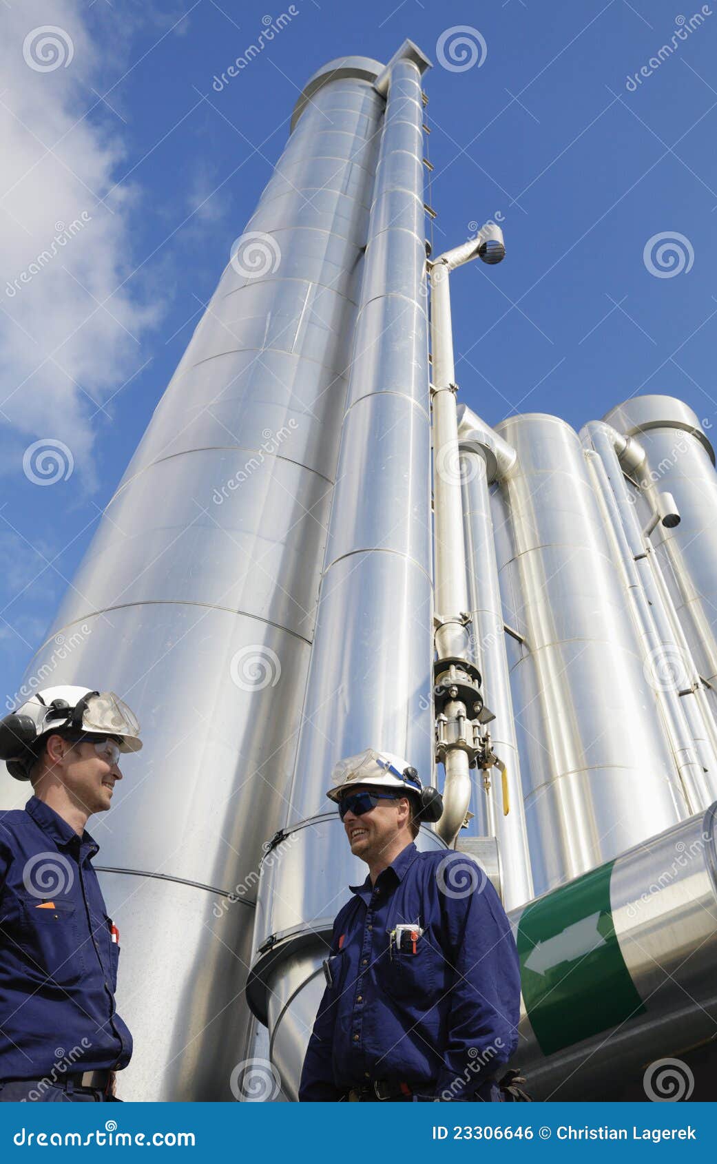 Oil and Gas Workers with Pipelines Stock Photo - Image of industry ...