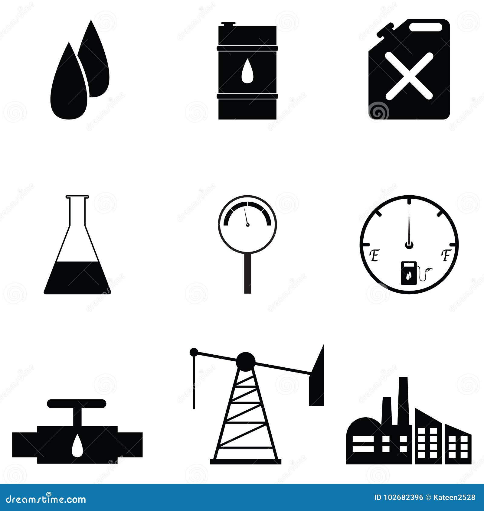 The oil icon set stock vector. Illustration of environment - 102682396
