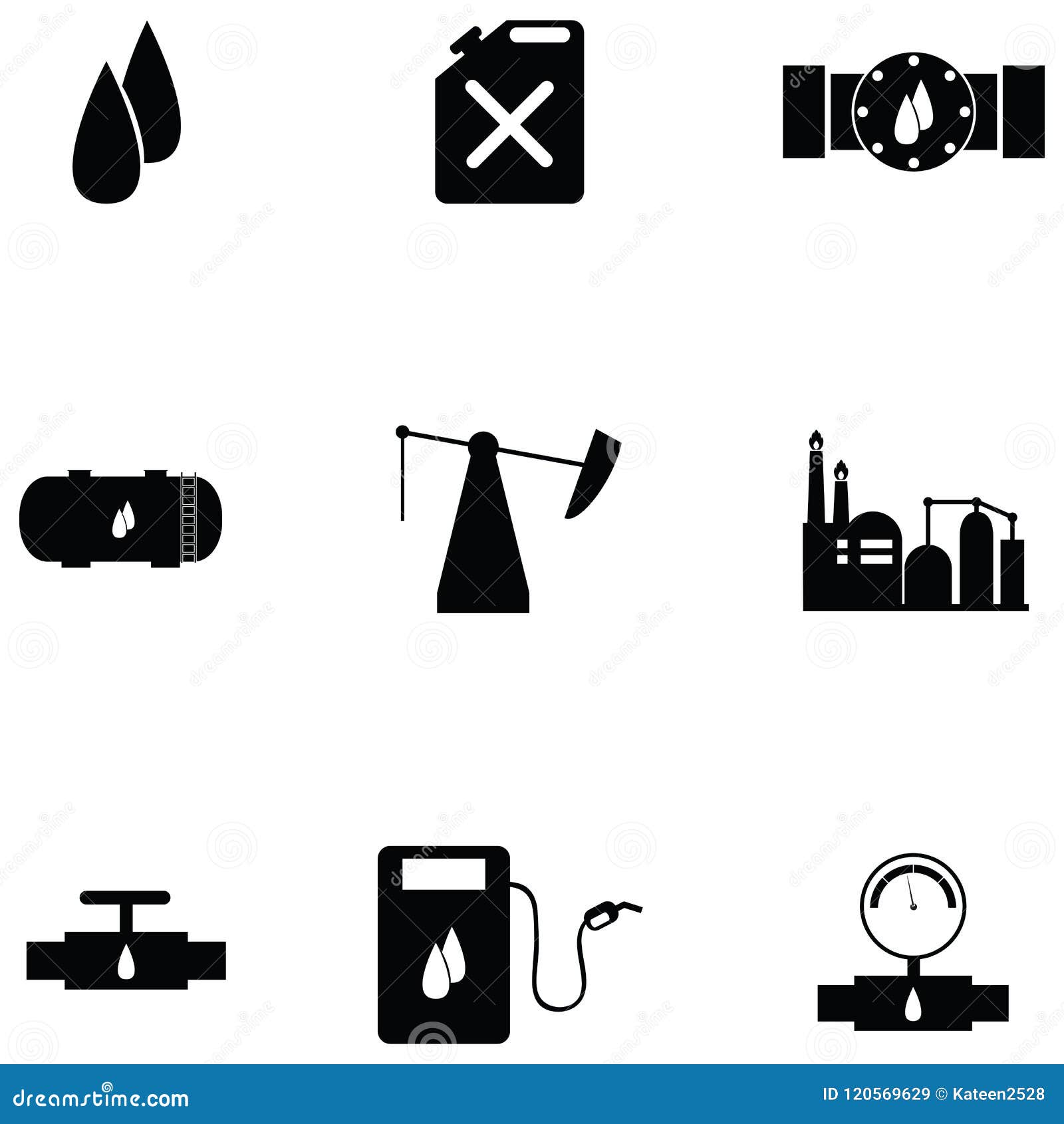 Oil icon set stock vector. Illustration of vector, icon - 120569629