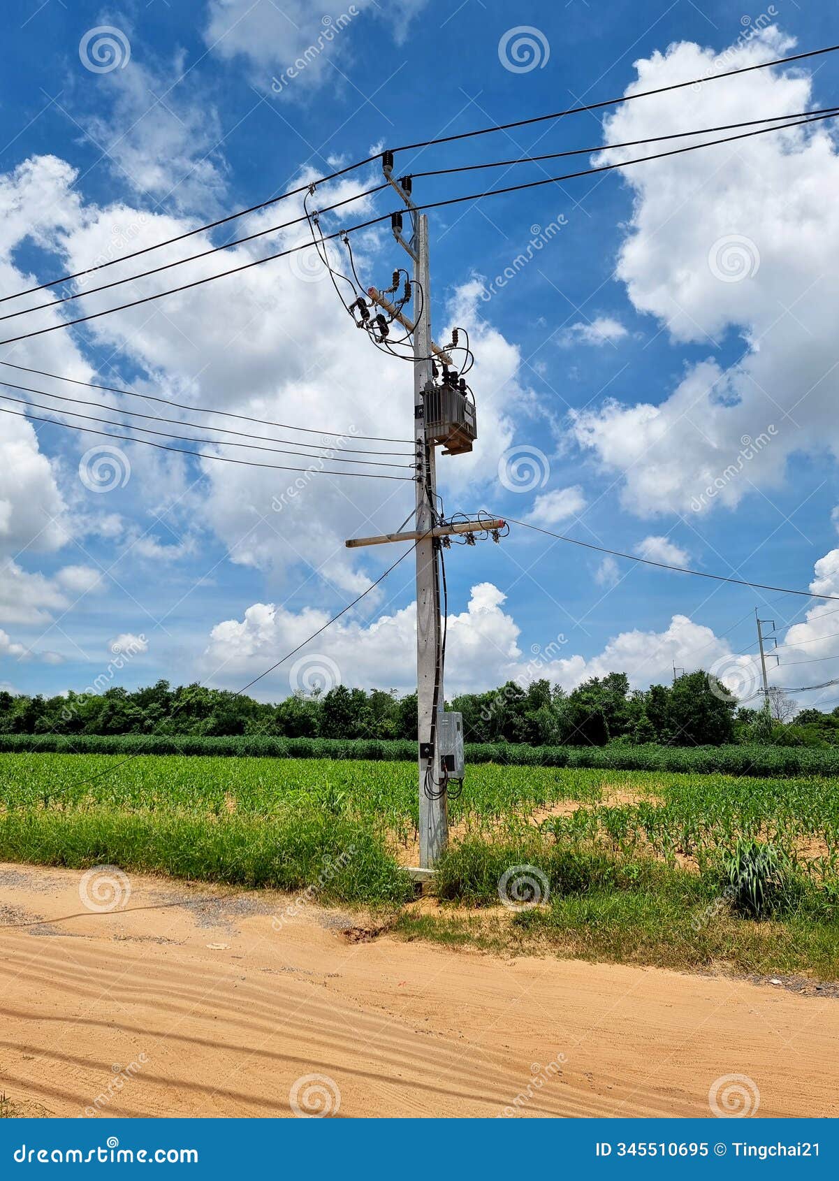 Pole-mounted Distribution Transformer With Drop Out Fuse, Lightning ...