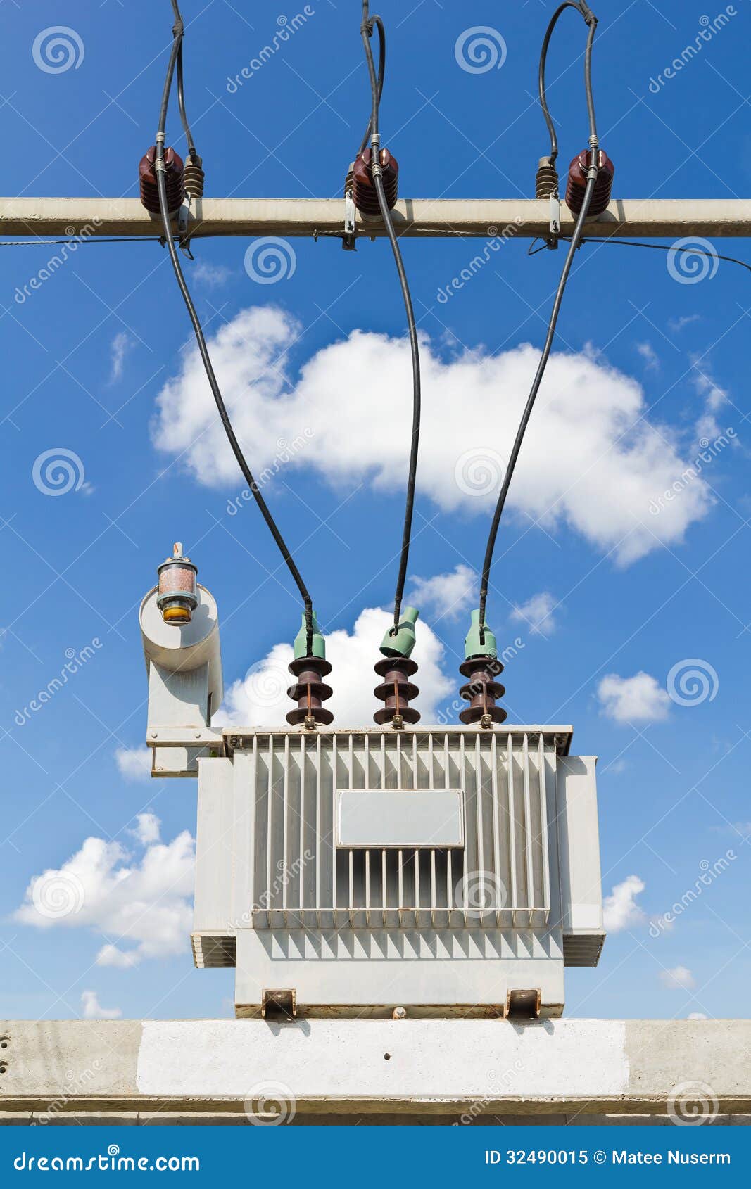 Oil immersed transformer stock image. Image of high, three - 32490015