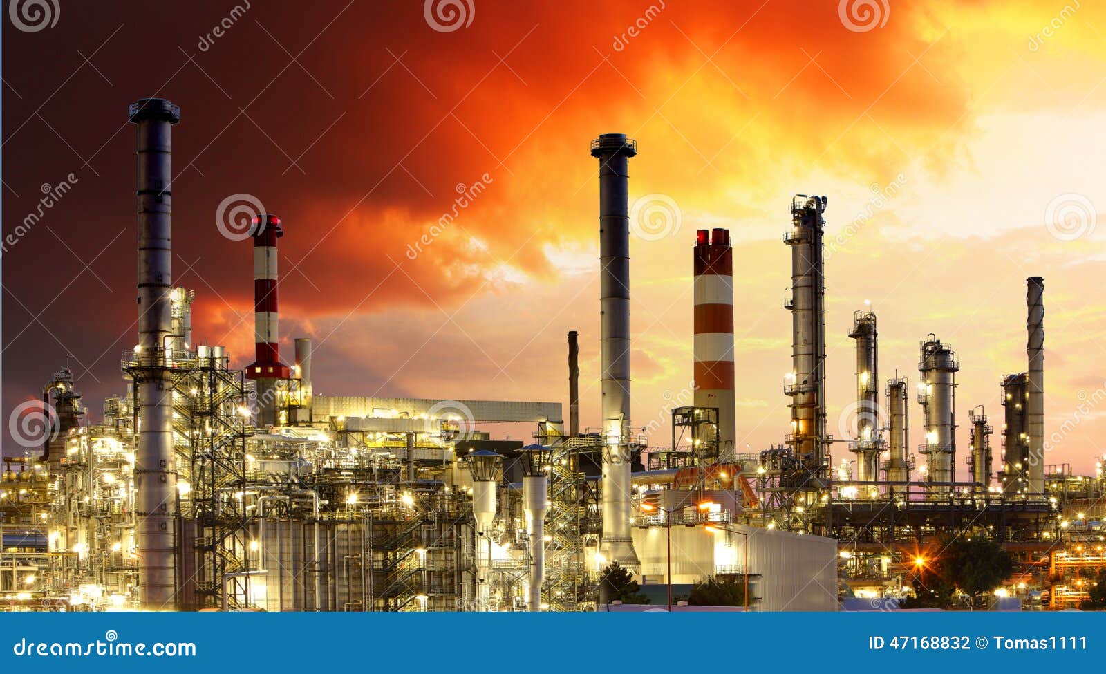 Oil Industry - Gas Refinery Stock Photo - Image of petrochemical ...