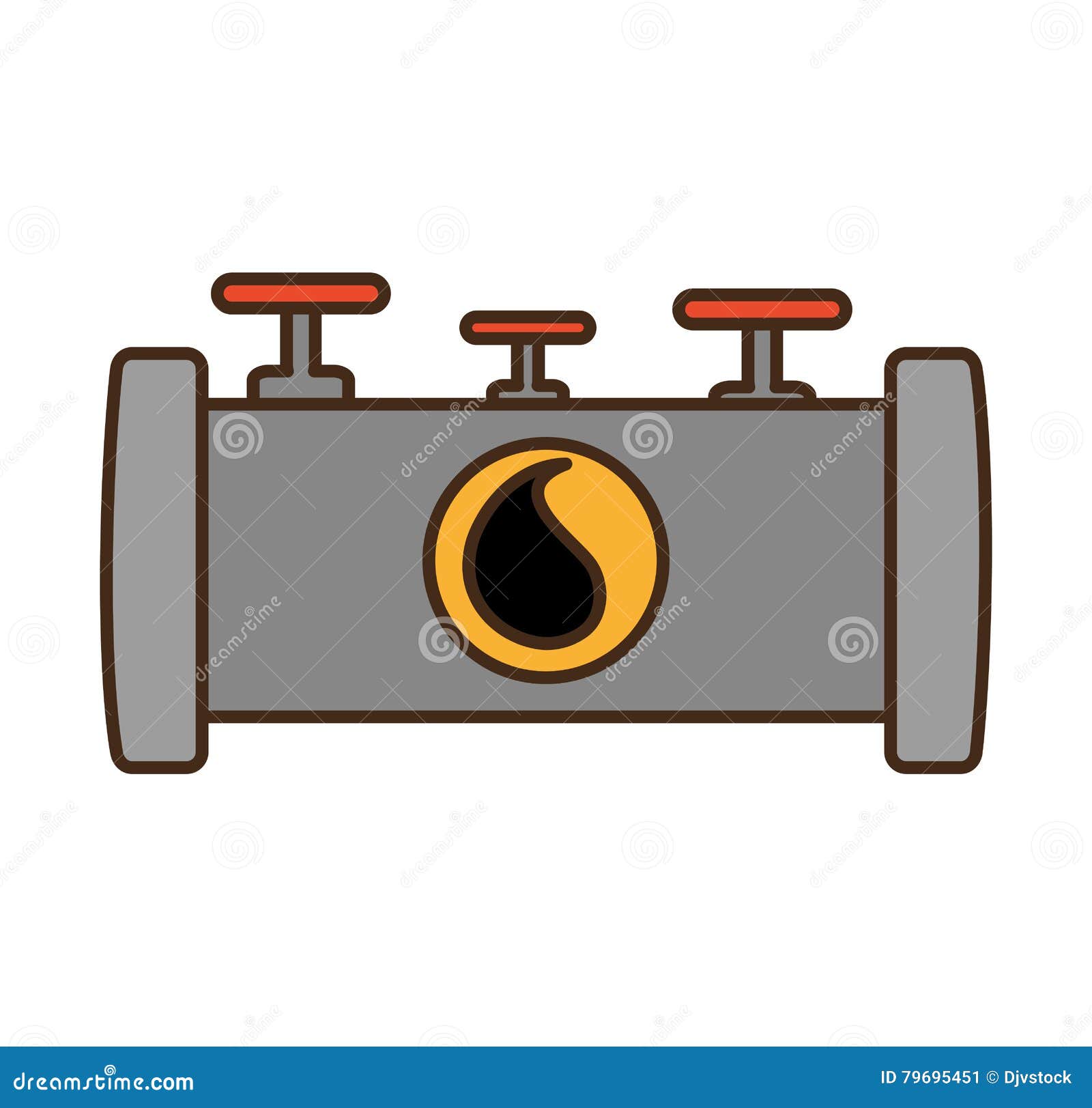 Oil Industry Pipeline Isolated Icon Stock Vector - Illustration of pipe ...