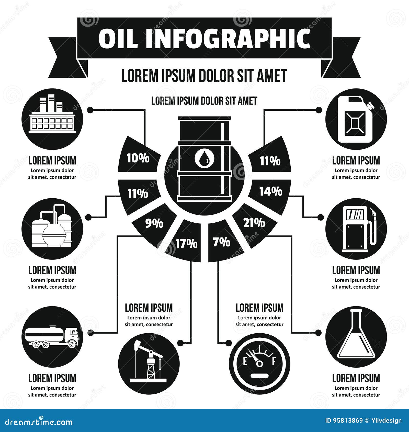 Oil Infographic Concept, Simple Style Stock Vector - Illustration of ...