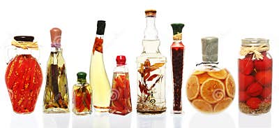 Oil Infusions and Preserves Stock Photo - Image of dispenser, food: 3703698