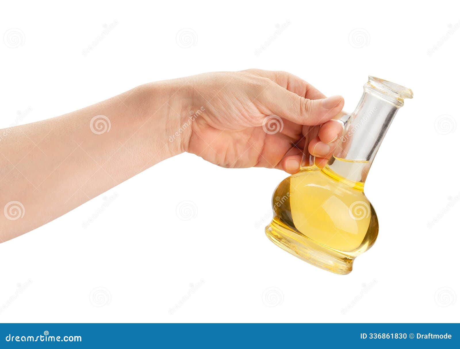 Oil Jar in Hand Path Isolated Stock Photo - Image of cooking, salad ...