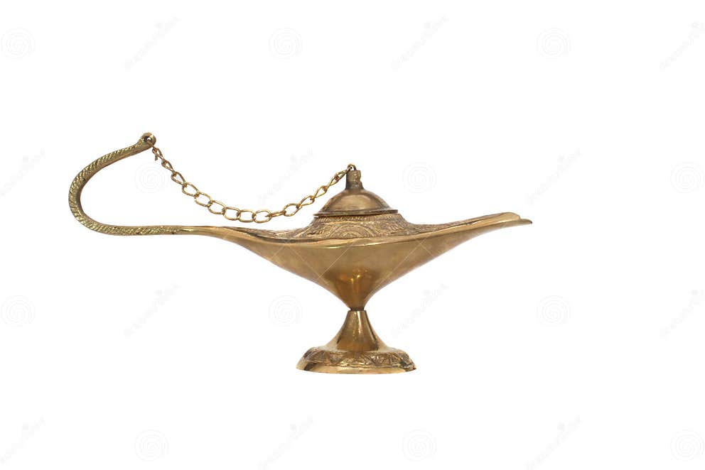 Oil Lamp stock photo. Image of asian, djinn, isolated - 1477990