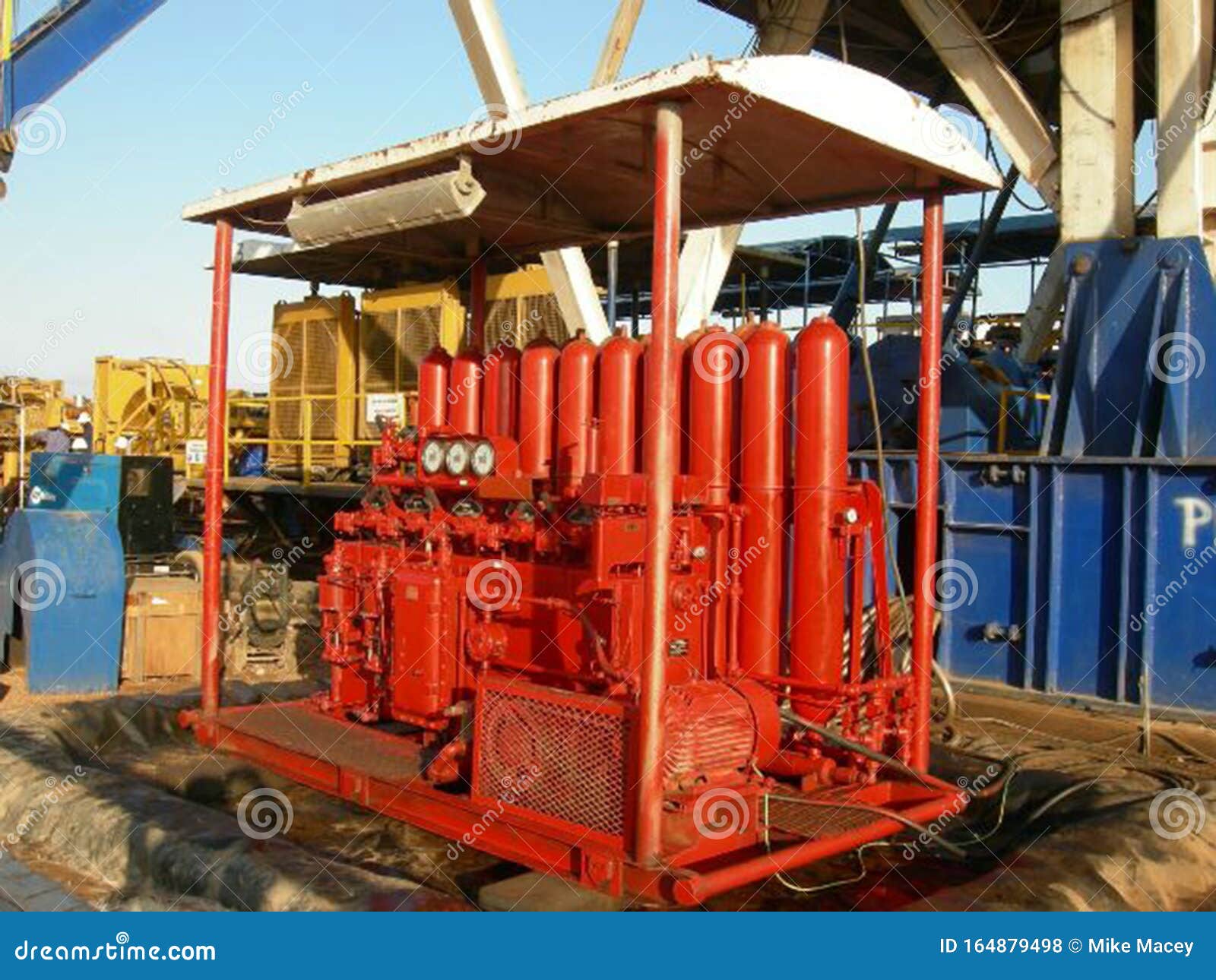 Oil Land Rig Well Control Equipment. Stock Photo - Image of blow, gauge ...