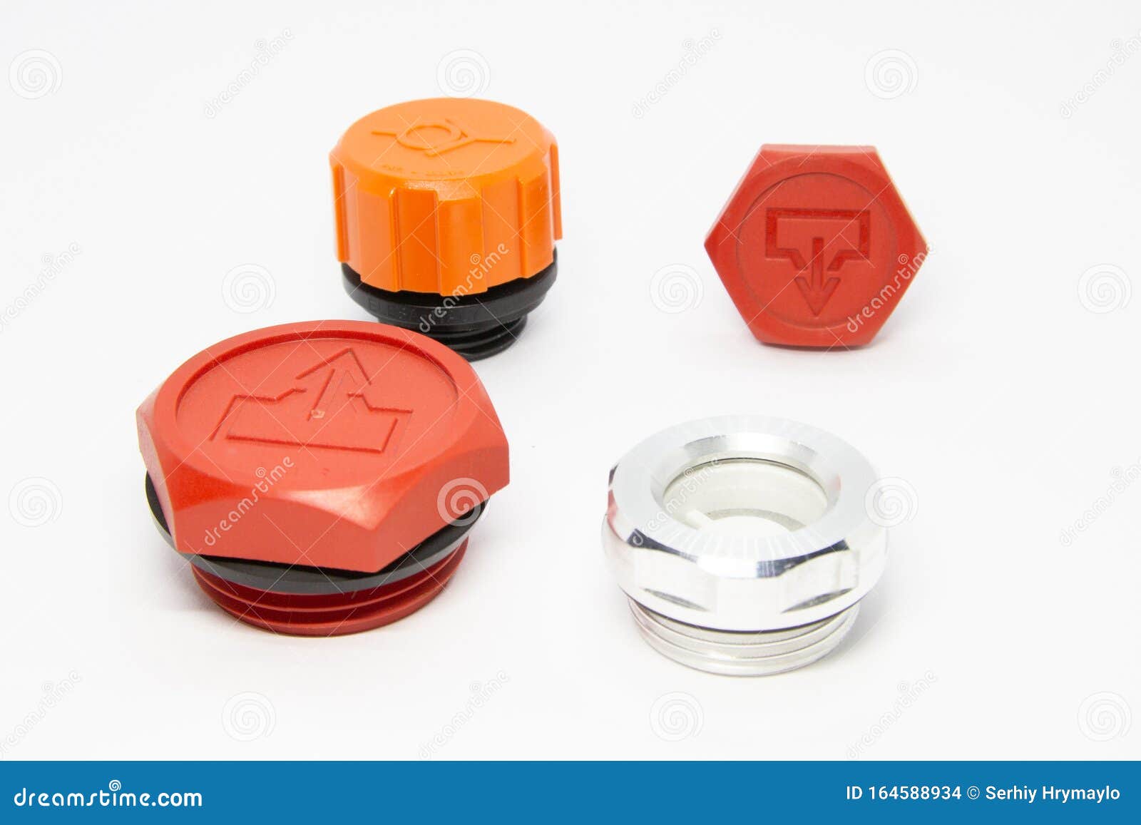 Oil Level Sight Glass and Drain Plug Stock Photo - Image of drain ...