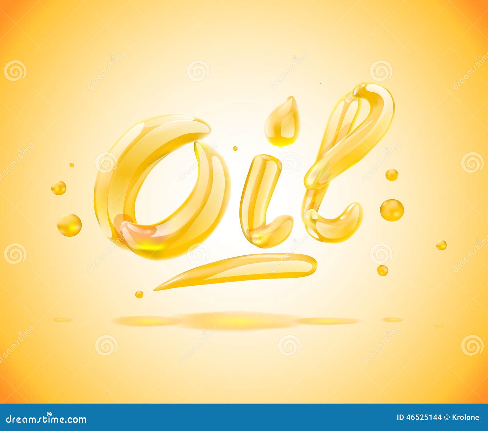 Oil Liquid Text. Vector Illustration Stock Vector - Illustration of ...