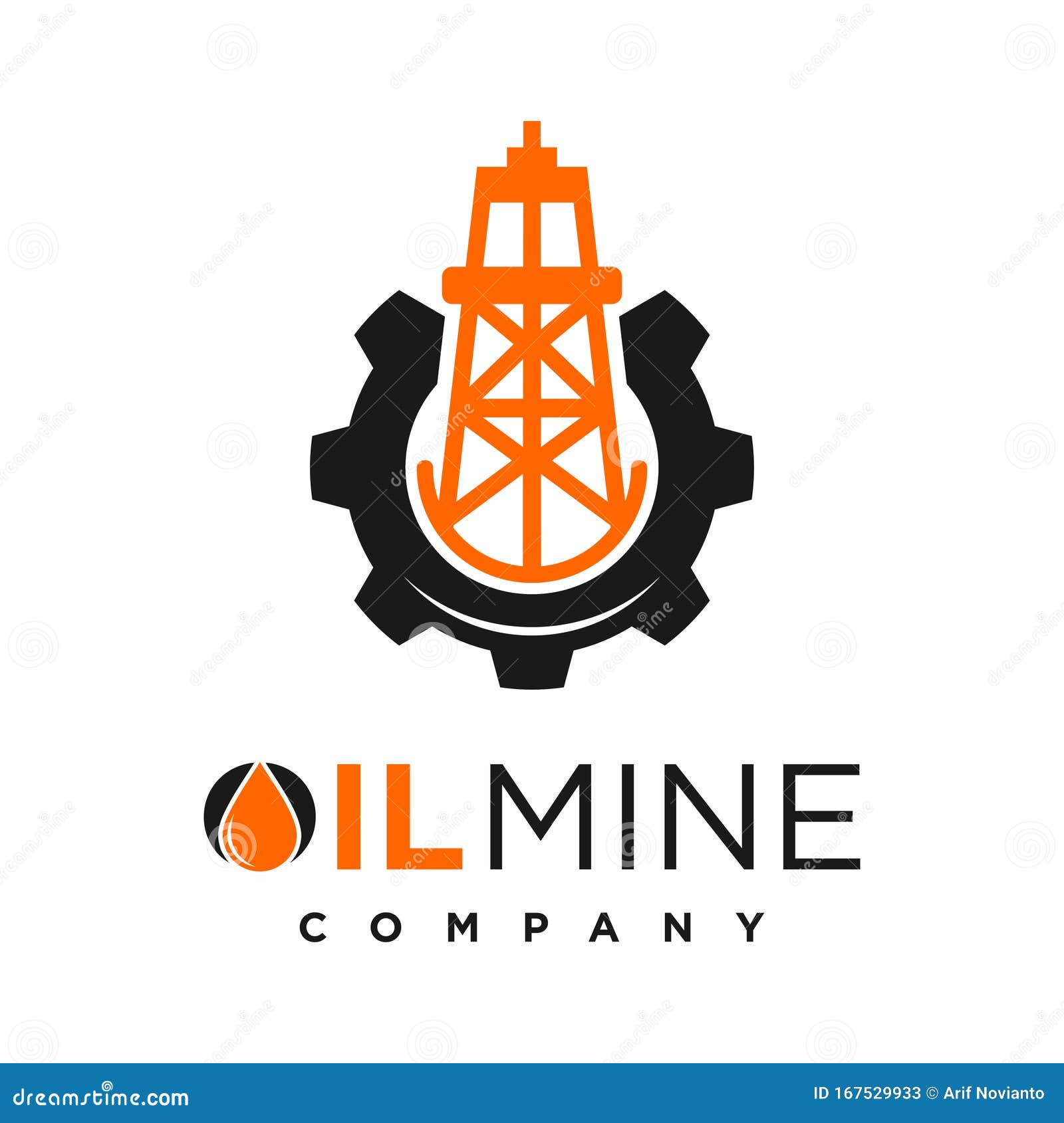Oil mine logo design stock vector. Illustration of metal - 167529933