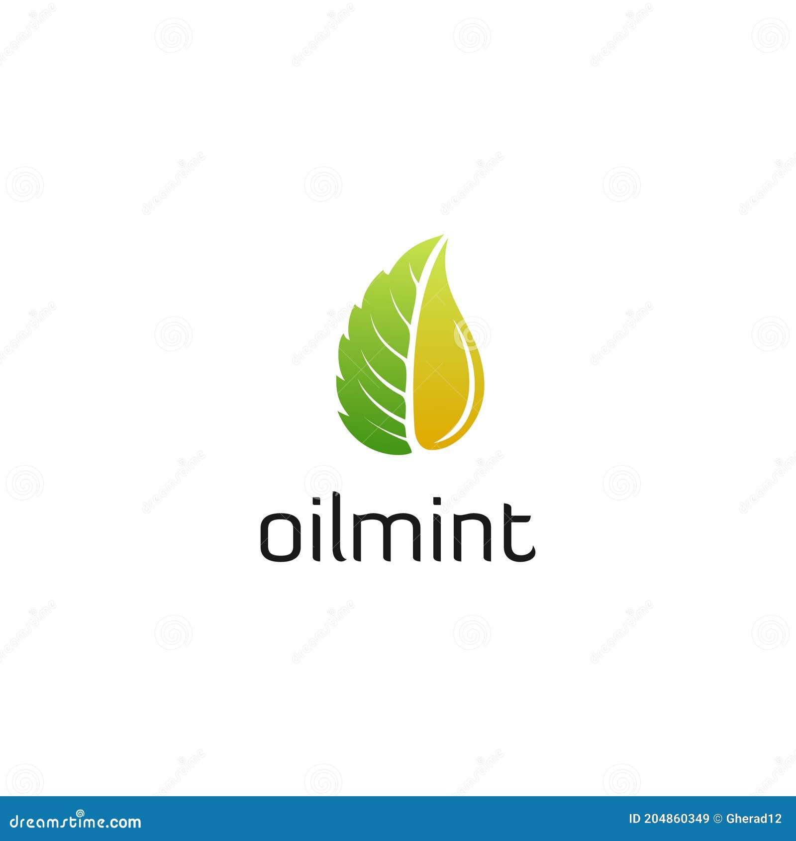 Peppermint Leaf Logo Inspiration Concept Design On Black Background ...