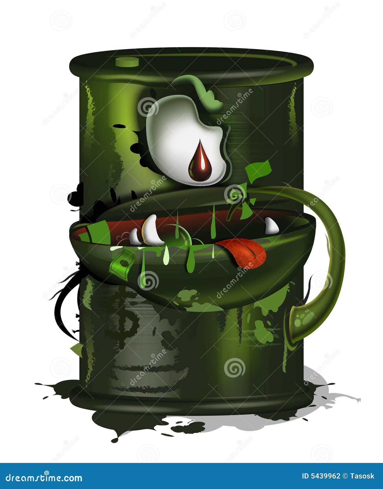 Oil monster stock illustration. Illustration of fossil - 5439962