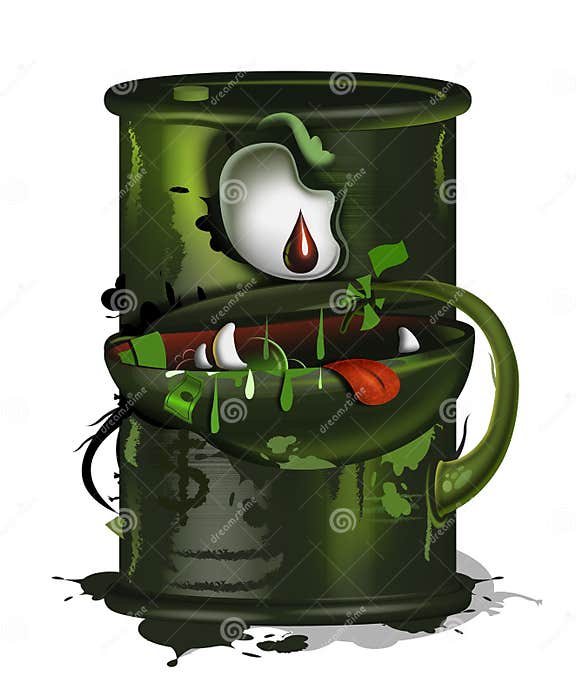 Oil monster stock illustration. Illustration of fossil - 5439962