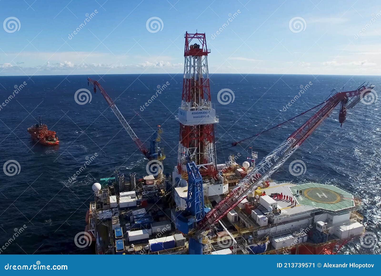 Oil Offshore Platform in the Sea Stock Image - Image of business ...