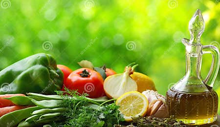 Oil Olive and condiments. stock photo. Image of diet, health - 5019714