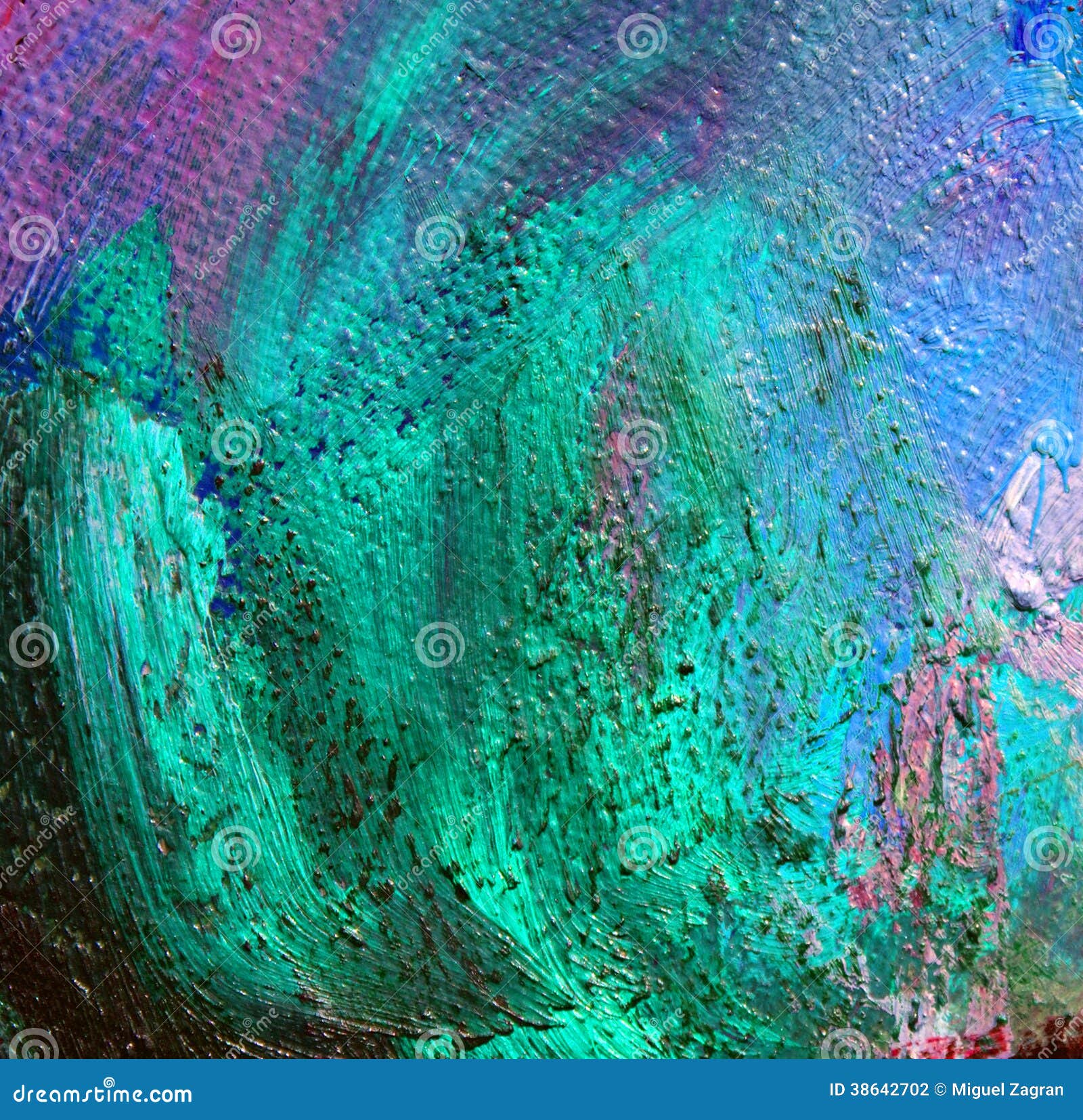 Oil Paint on a Canvas, Abstract Background Stock Illustration ...