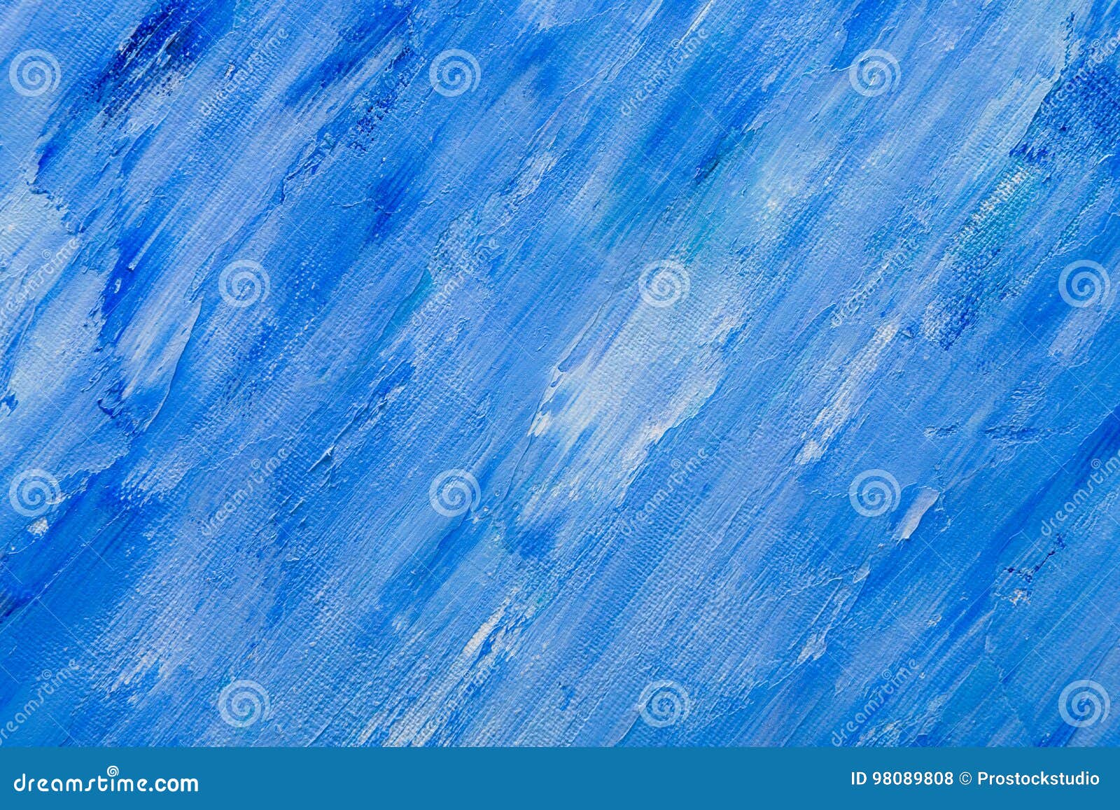 Oil Paint Texture, Abstract Blue Background Stock Illustration ...