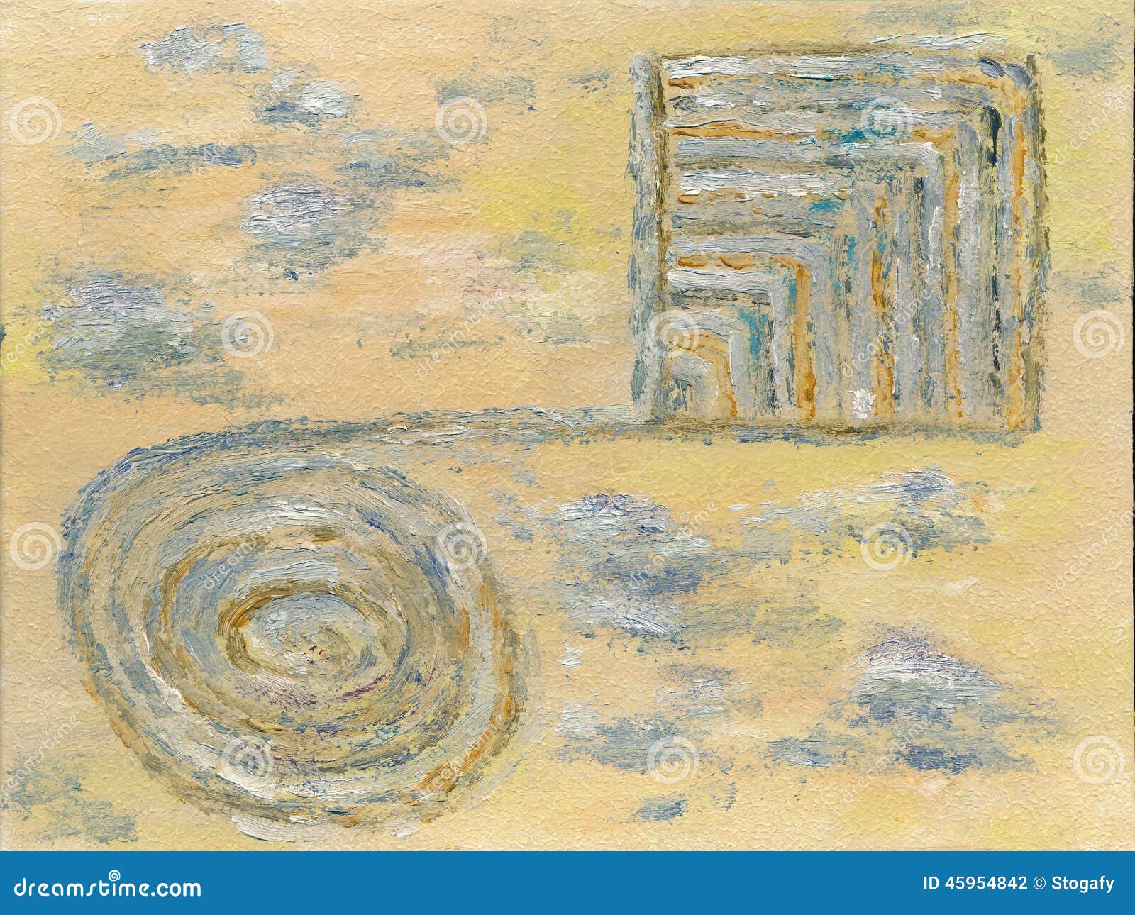 Oil Painting with Abstract Patterns Stock Photo - Image of patterns ...