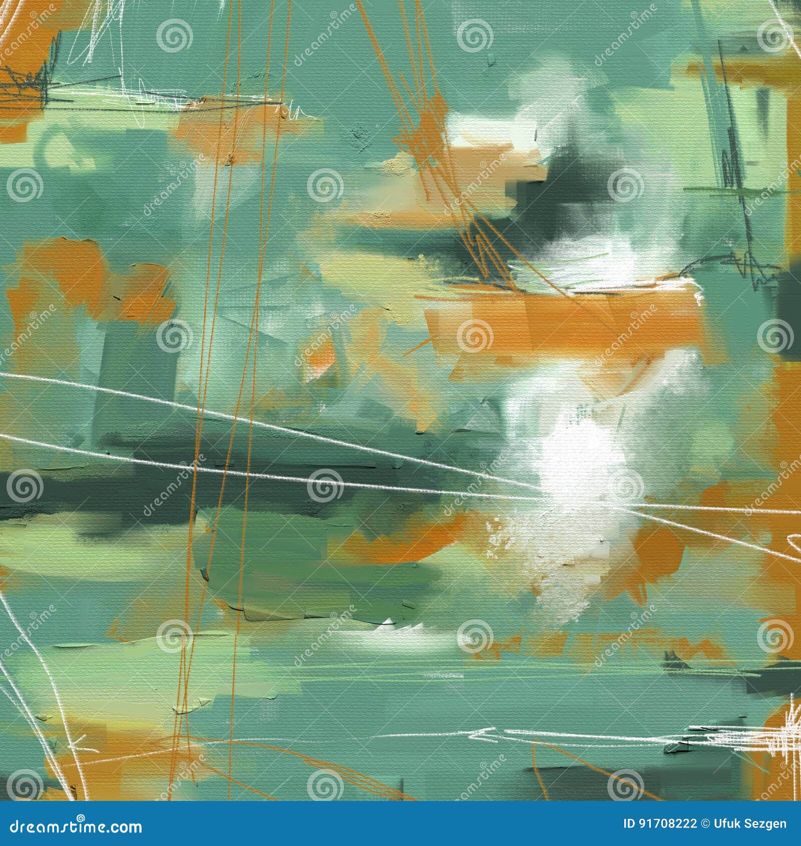 Oil Painting Abstract Style Artwork on Canvas Stock Illustration ...