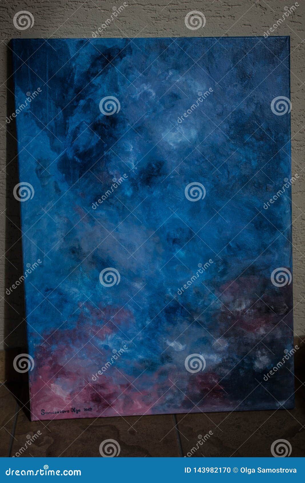 Oil Painting Cloudy Sky. Abstraction. Background. Texture Stock Photo ...