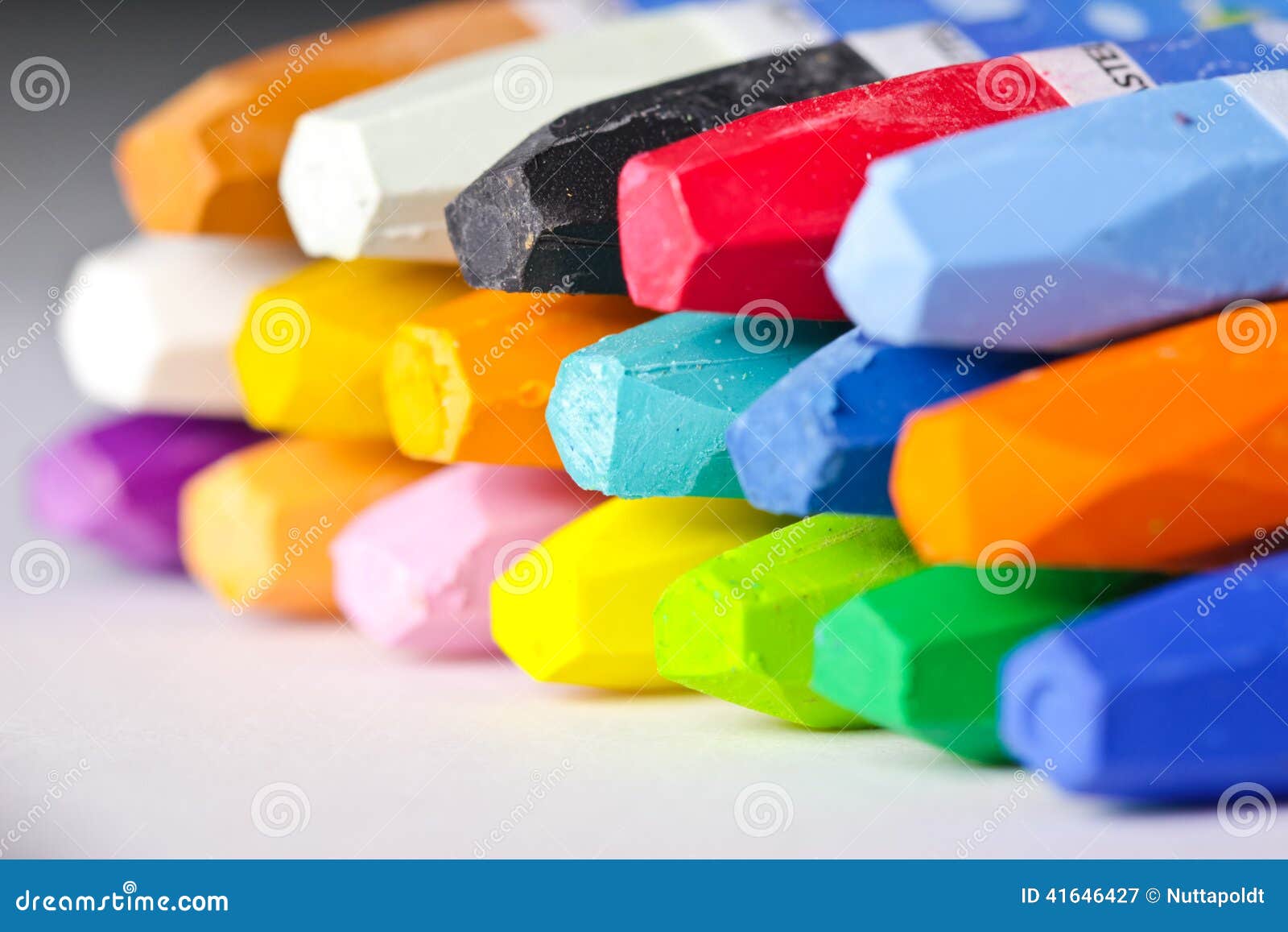 Oil Pastel Crayons stock image. Image of green, abstract - 41646427