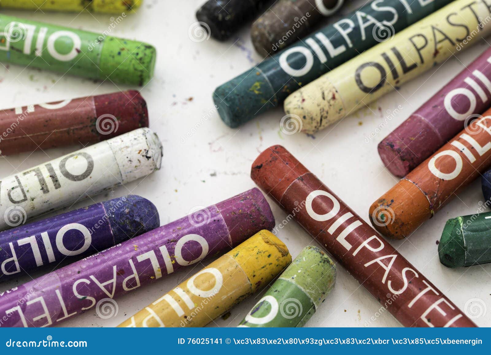 Oil pastel crayons stock image. Image of multicolored - 76025141