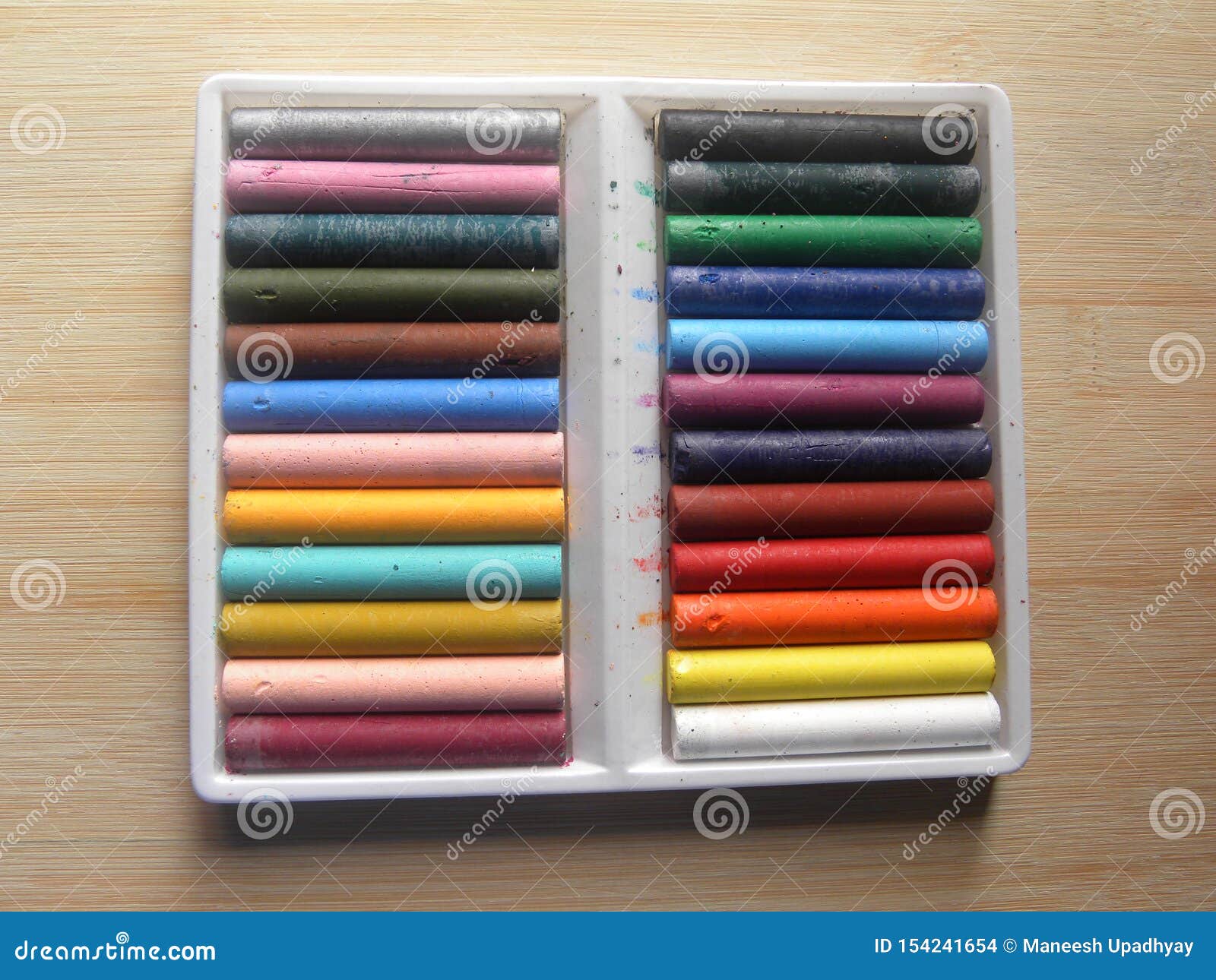 Oil pastel sticks stock photo. Image of multicolored - 154241654