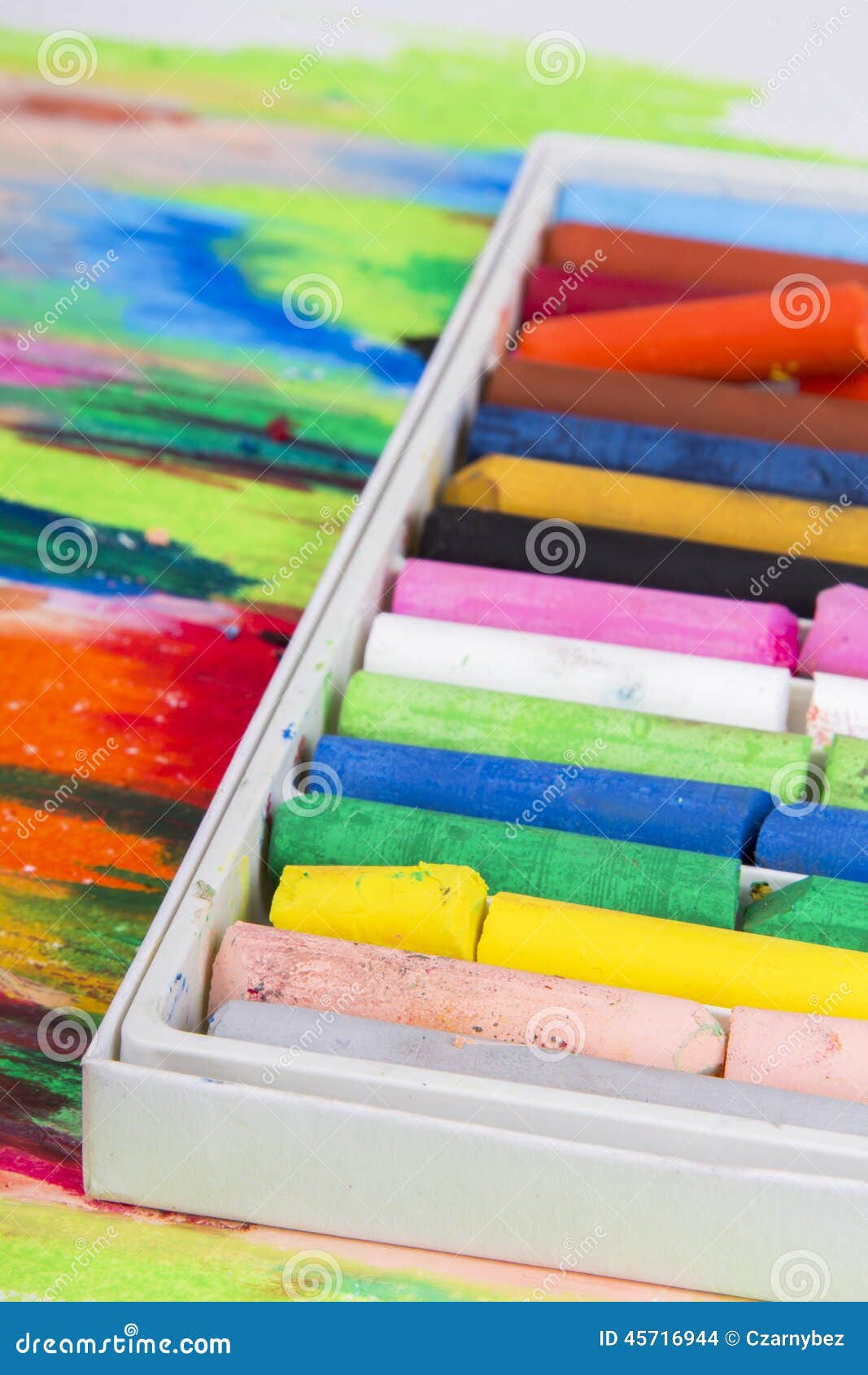 Oil pastels stock photo. Image of draw, pattern, colorful - 45716944