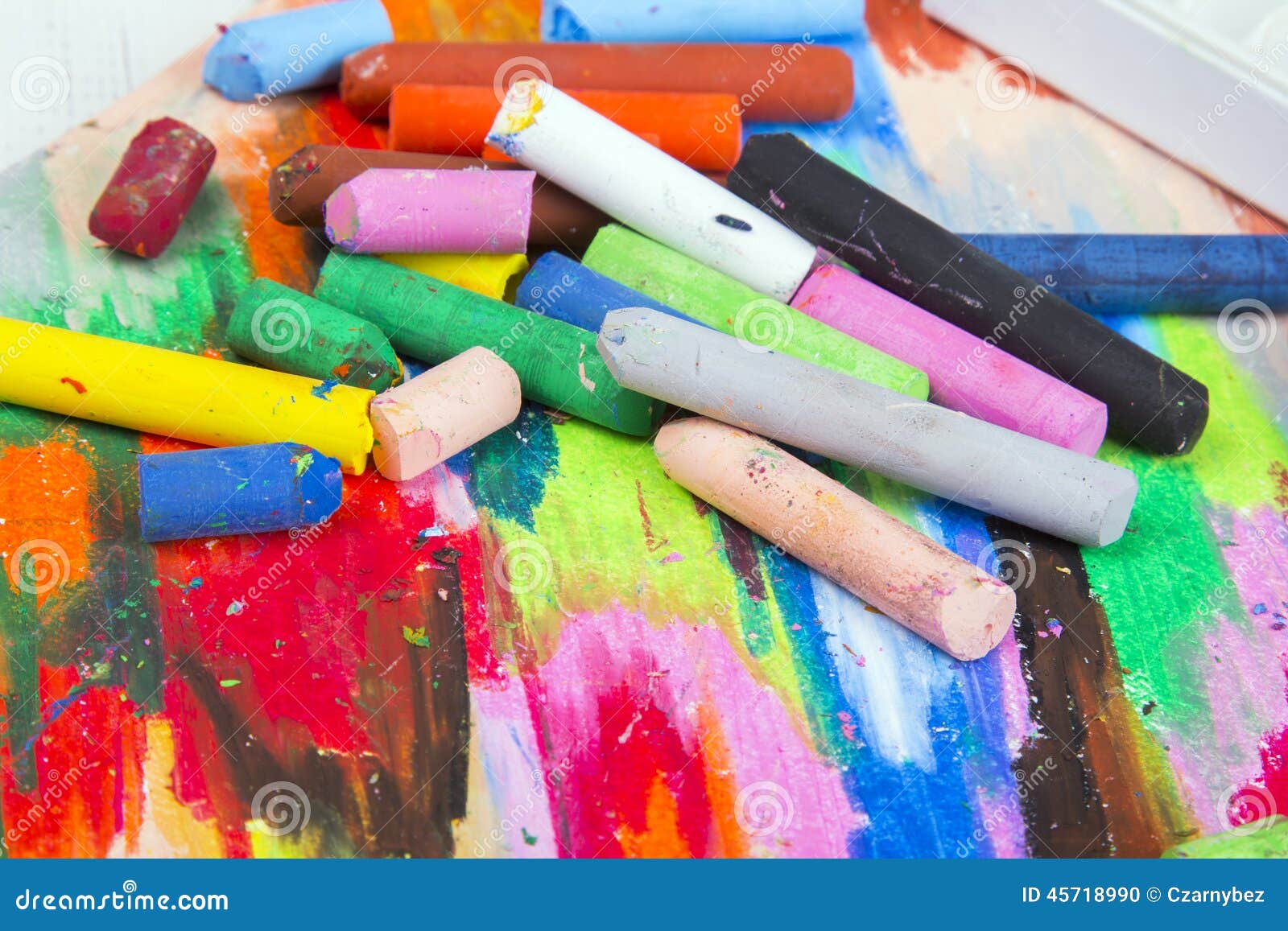 Oil pastels stock photo. Image of design, paper, draw - 45718990