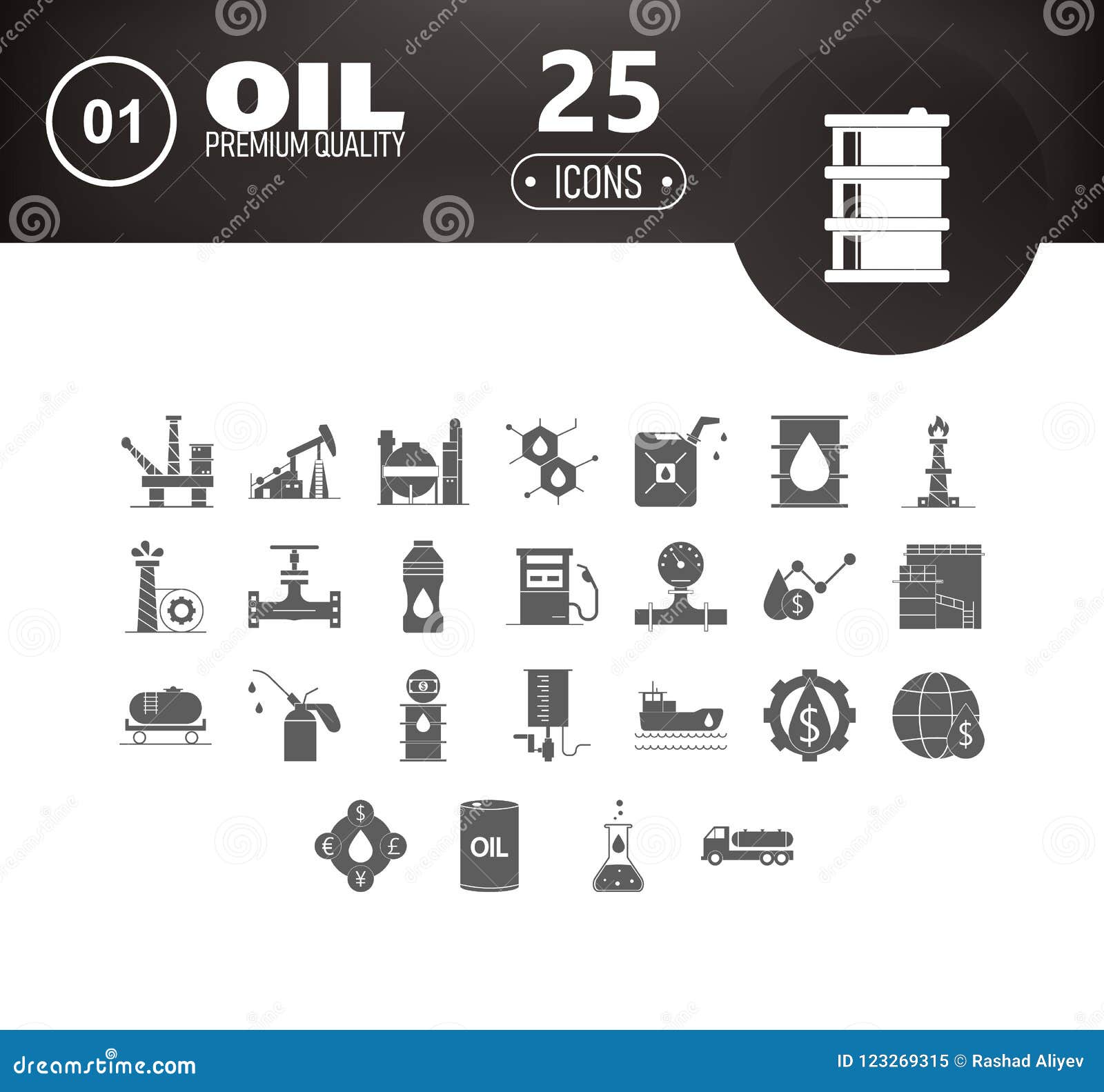 Oil and petroleum icon set stock illustration. Illustration of ...