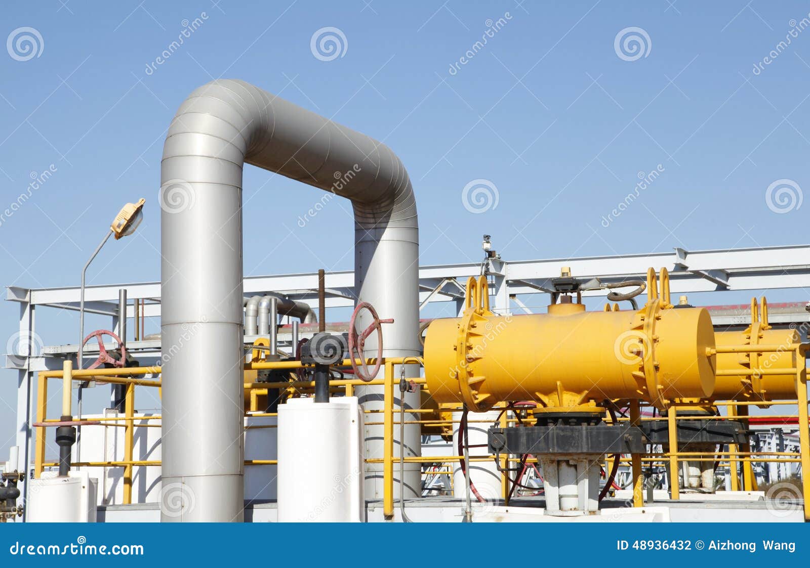 Oil pipeline stock photo. Image of cylinder, connection - 48936432