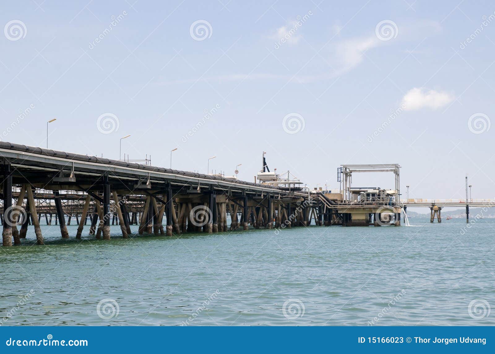 Oil Pipeline To Offshore Terminal Stock Image - Image of terminal, pier ...