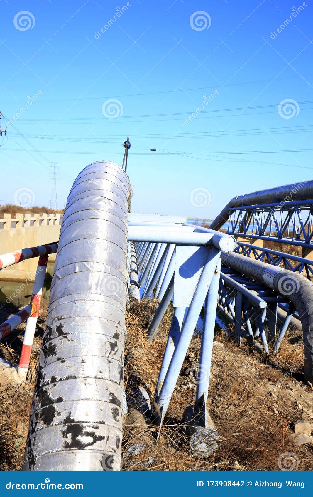 Oil pipeline stock photo. Image of background, industrial - 173908442