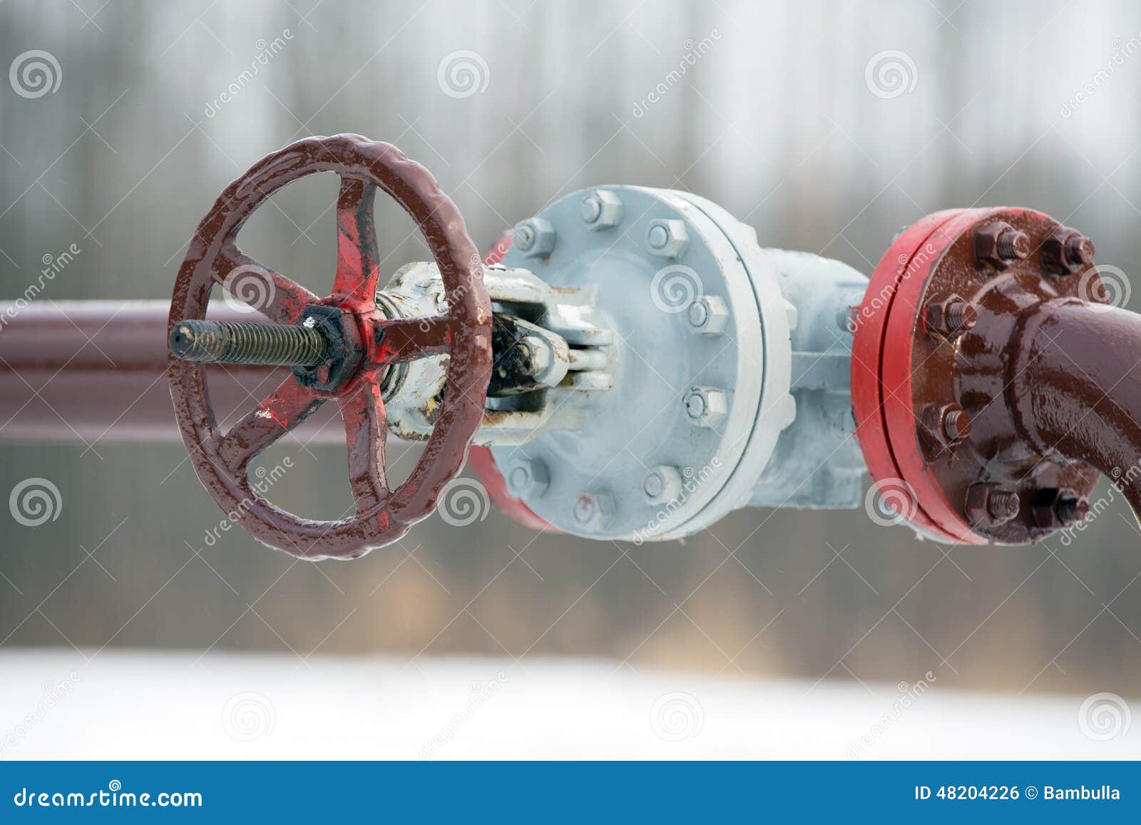 Oil Pipeline Valve stock photo. Image of environmental - 48204226