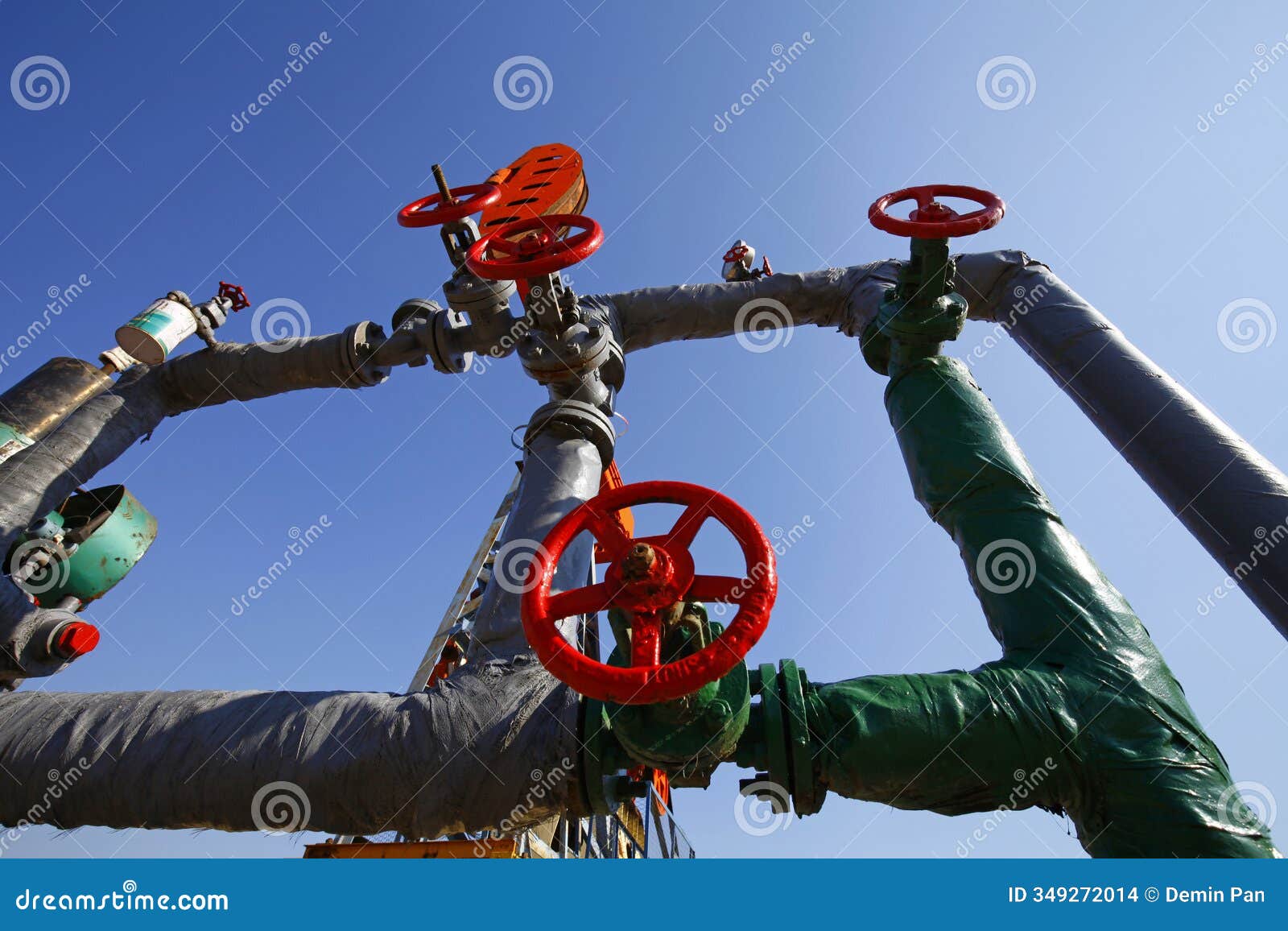 Oil pipes and valves stock photo. Image of petrochemical - 349272014