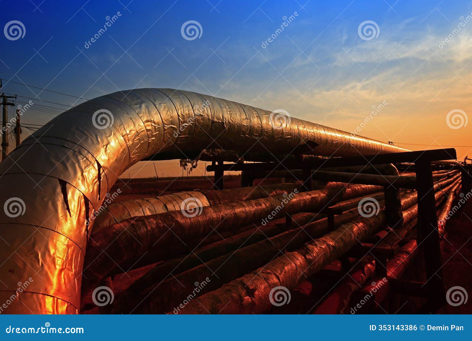 Oil pipes and valves stock photo. Image of industry - 353143386