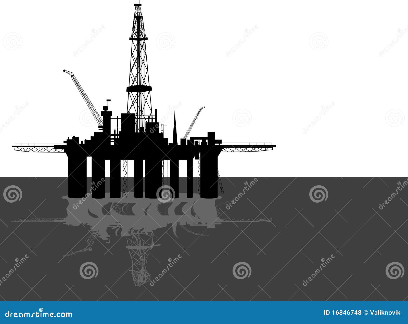 Oil And Gas Platform In The Gulf Or The Sea. The World Energy. Offshore ...