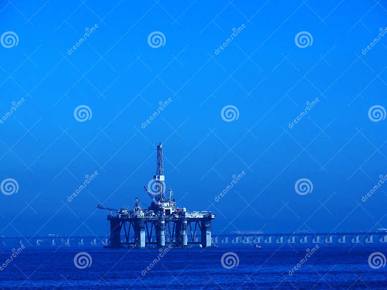 Oil Platform stock photo. Image of offshore, ocean, blue - 5787796