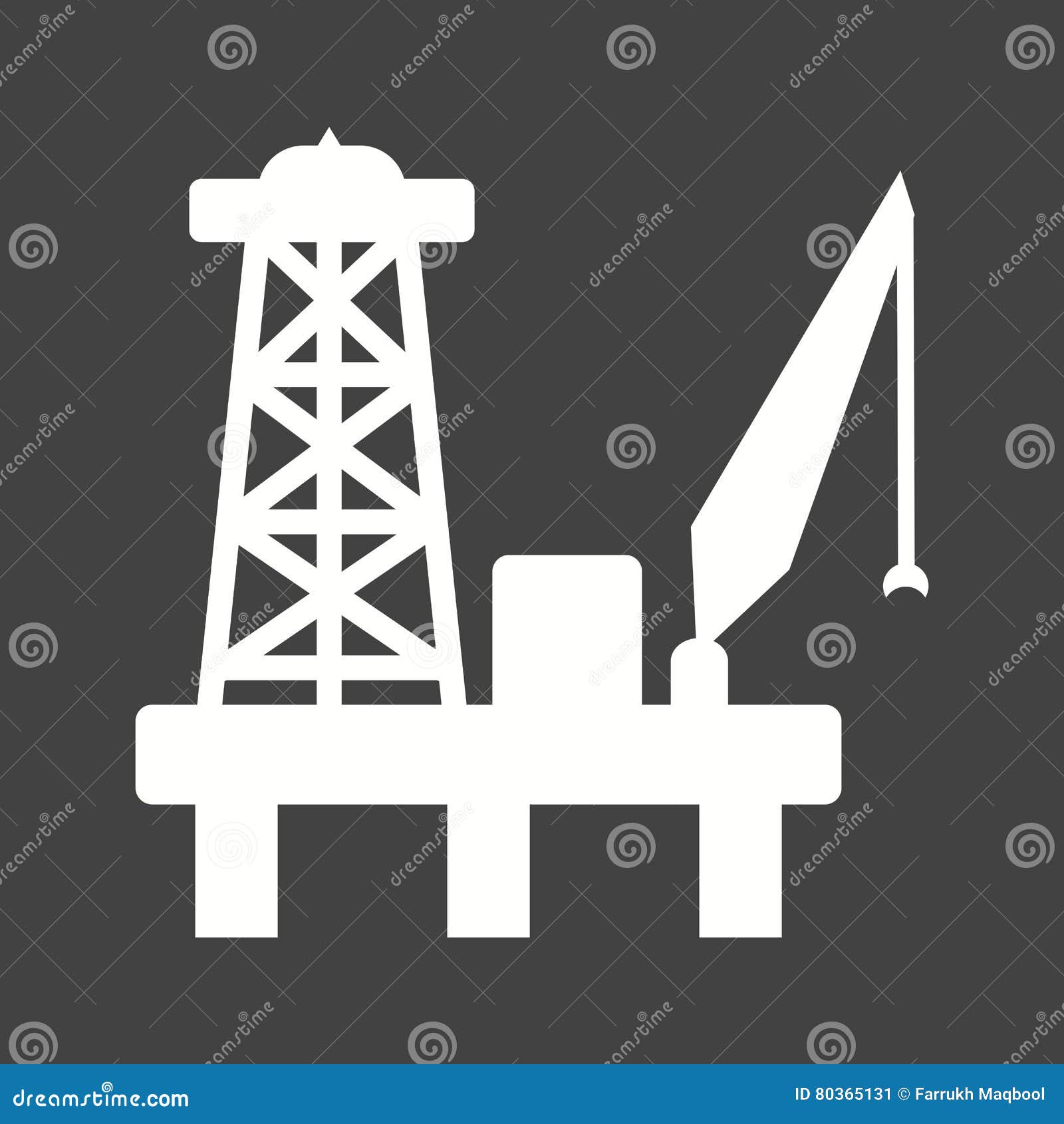 Oil Platform stock vector. Illustration of generation - 80365131