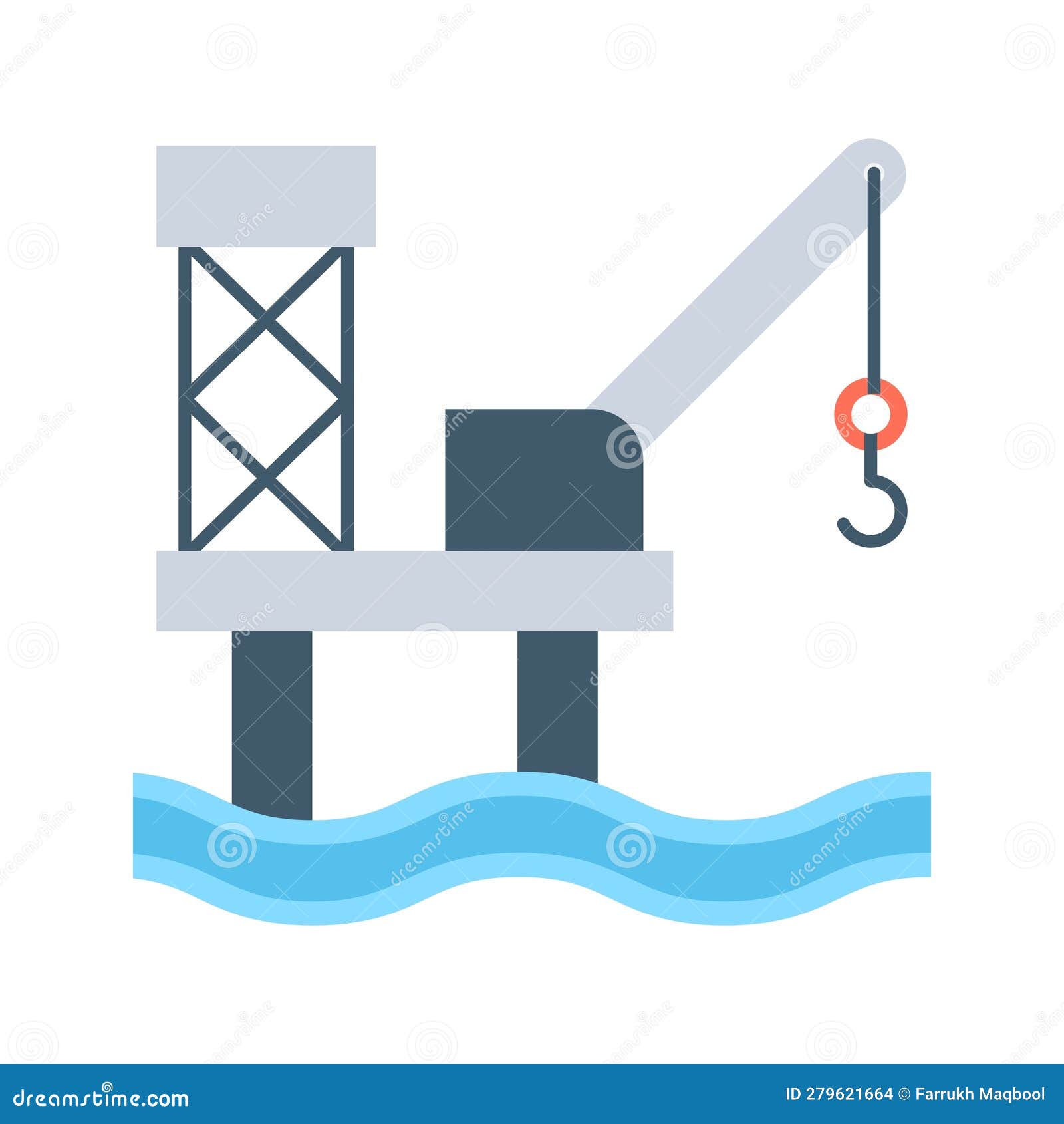 Oil Platform Icon Vector Image. Stock Vector - Illustration of ...