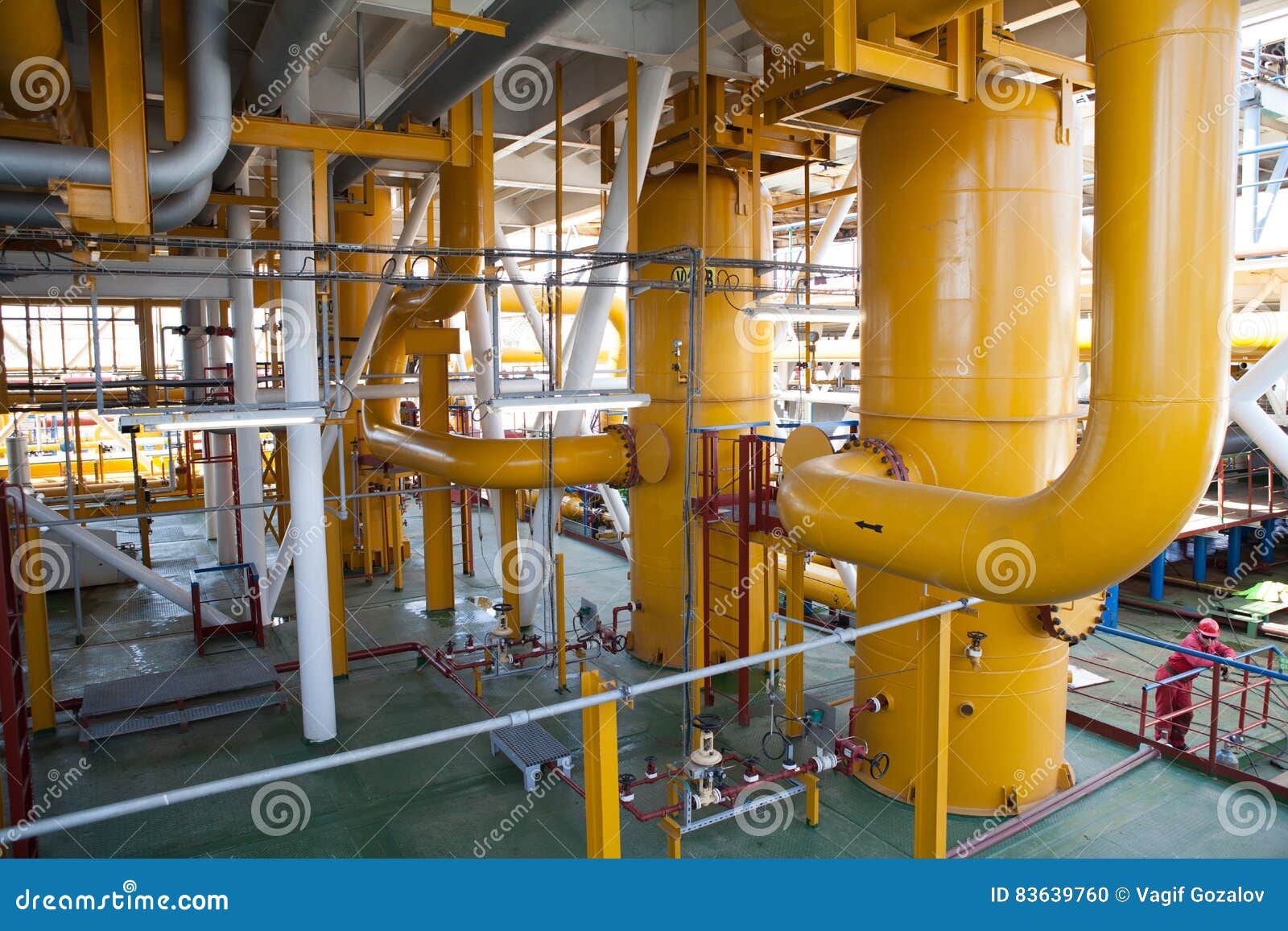 Oil Platform Pipeline and Pressure Transfer System Editorial Image ...